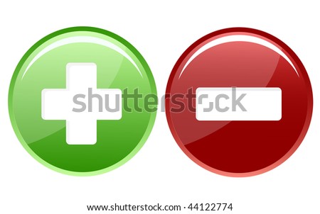 Positive And Negative Icon Stock Vector Illustration 44122774