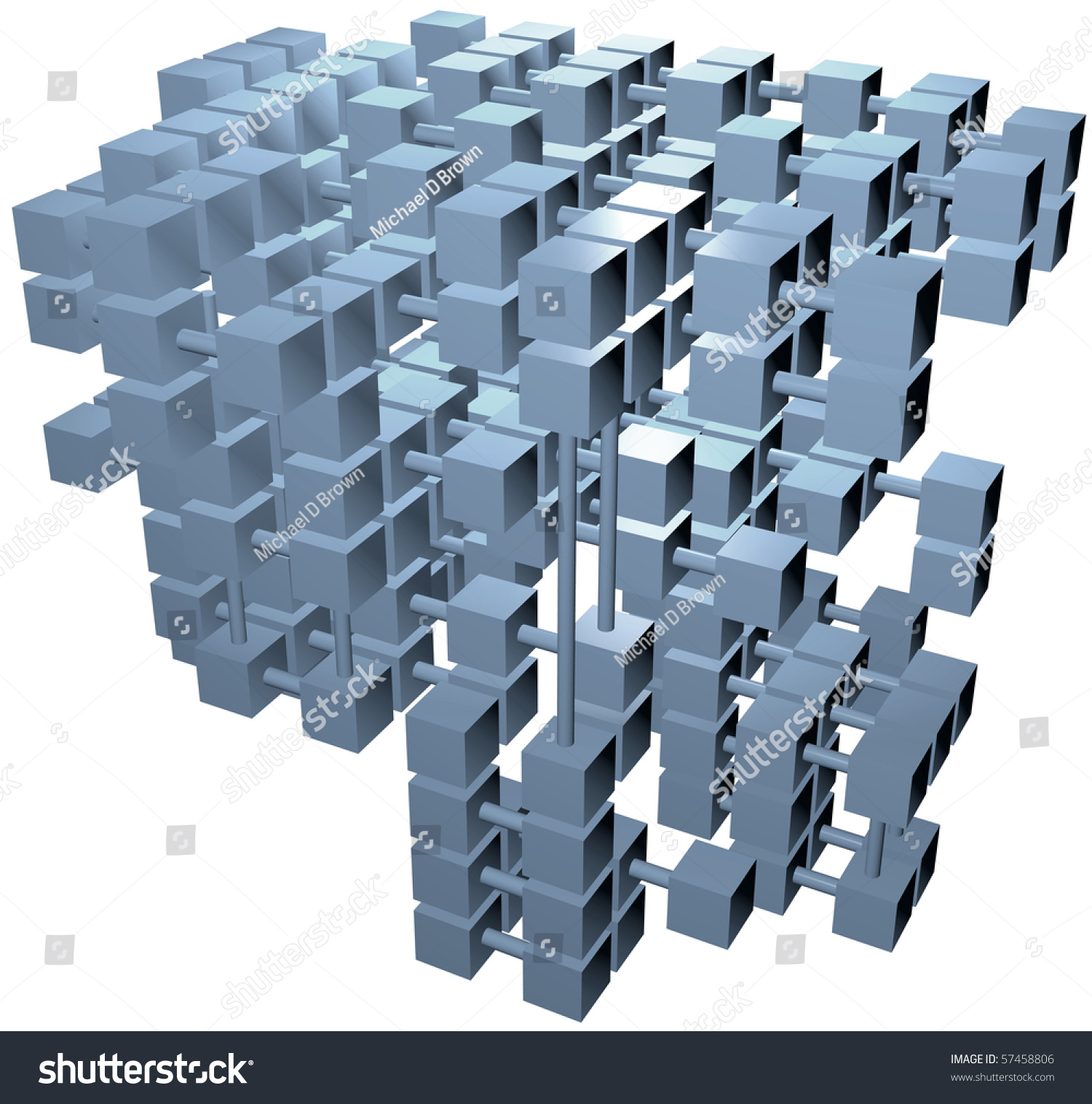 3d Database Structure Data Cubes Boxes Stock Illustration 57458806 Shutterstock