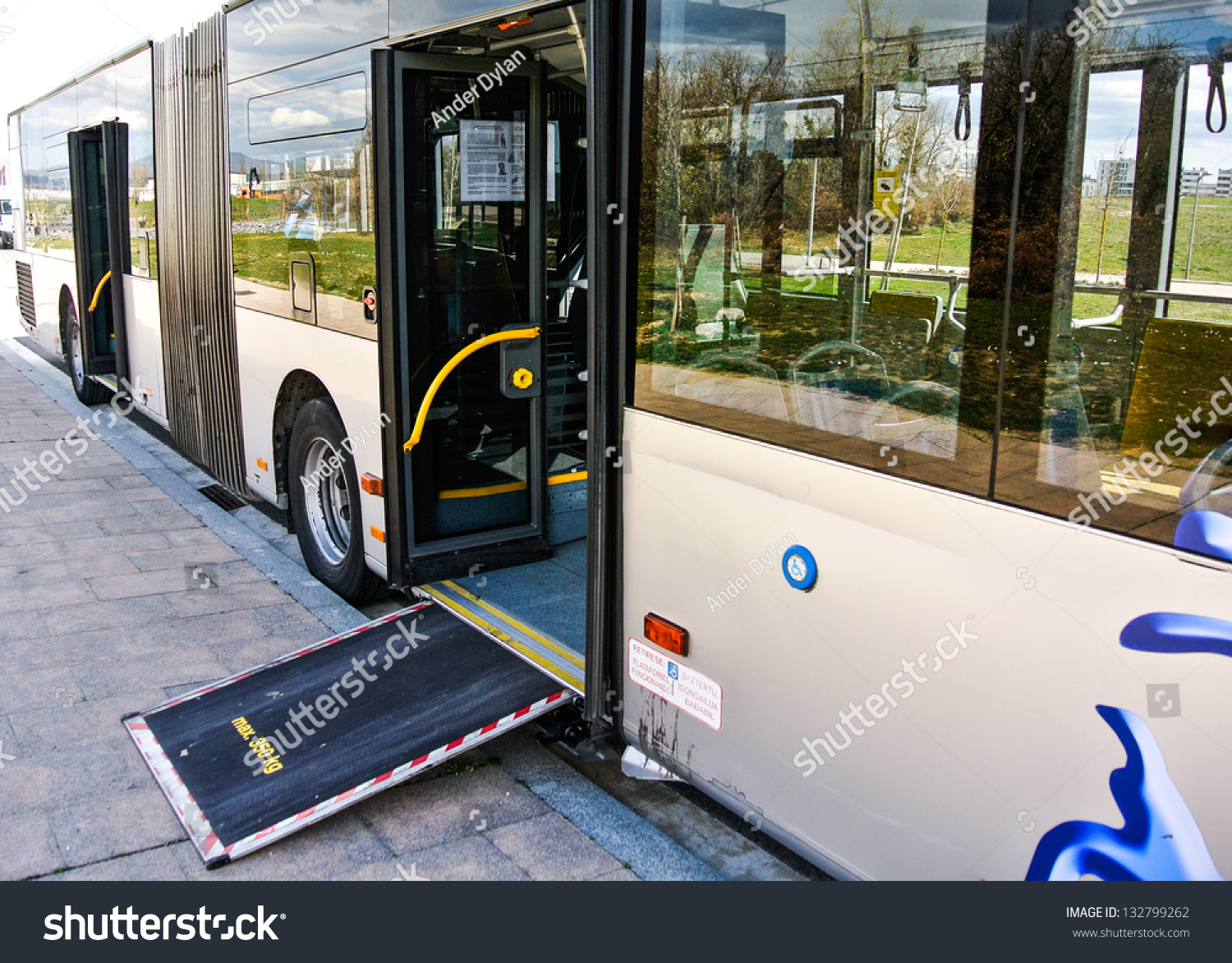 Access Ramp For Disabled Persons And Babies In A Bus Stock Photo ... Access Ramp For Disabled Persons And Babies In A Bus Stock Photo ...