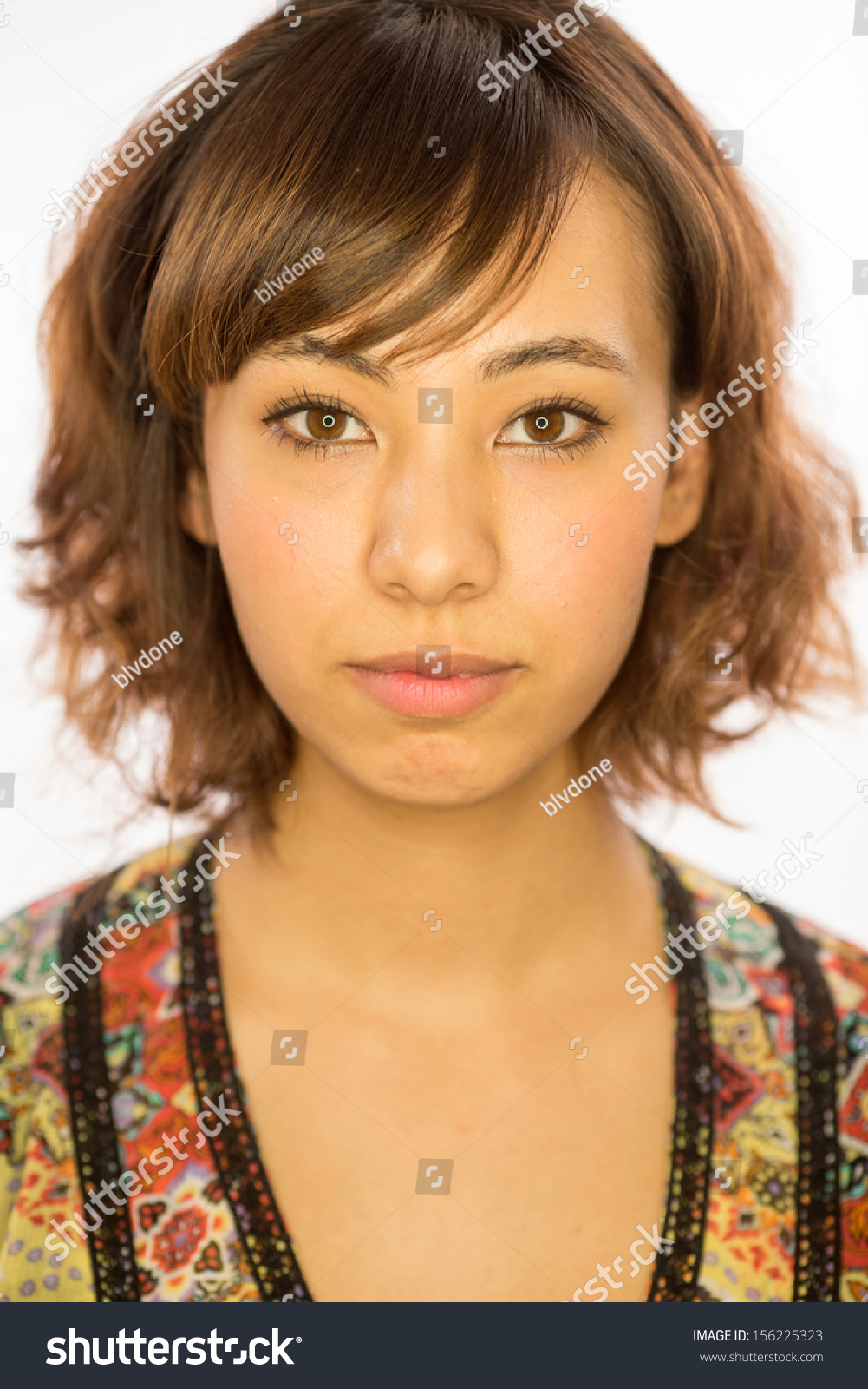 Asian Caucasian Mixed Race Young Woman Face Portrait Stock Photo ... Asian Caucasian Mixed Race Young Woman Face Portrait Stock Photo ...