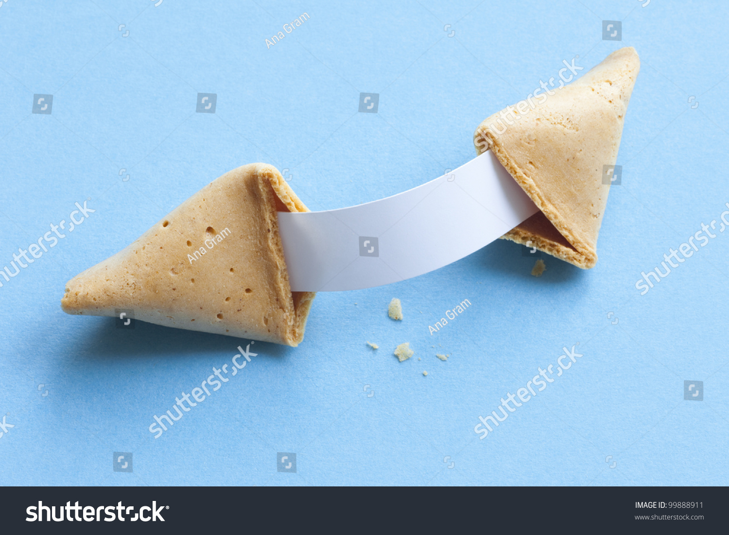 Broken Fortune Cookie With Blank Message Stock Photo 99888911 ... Broken Fortune Cookie With Blank Message Stock Photo 99888911 ...