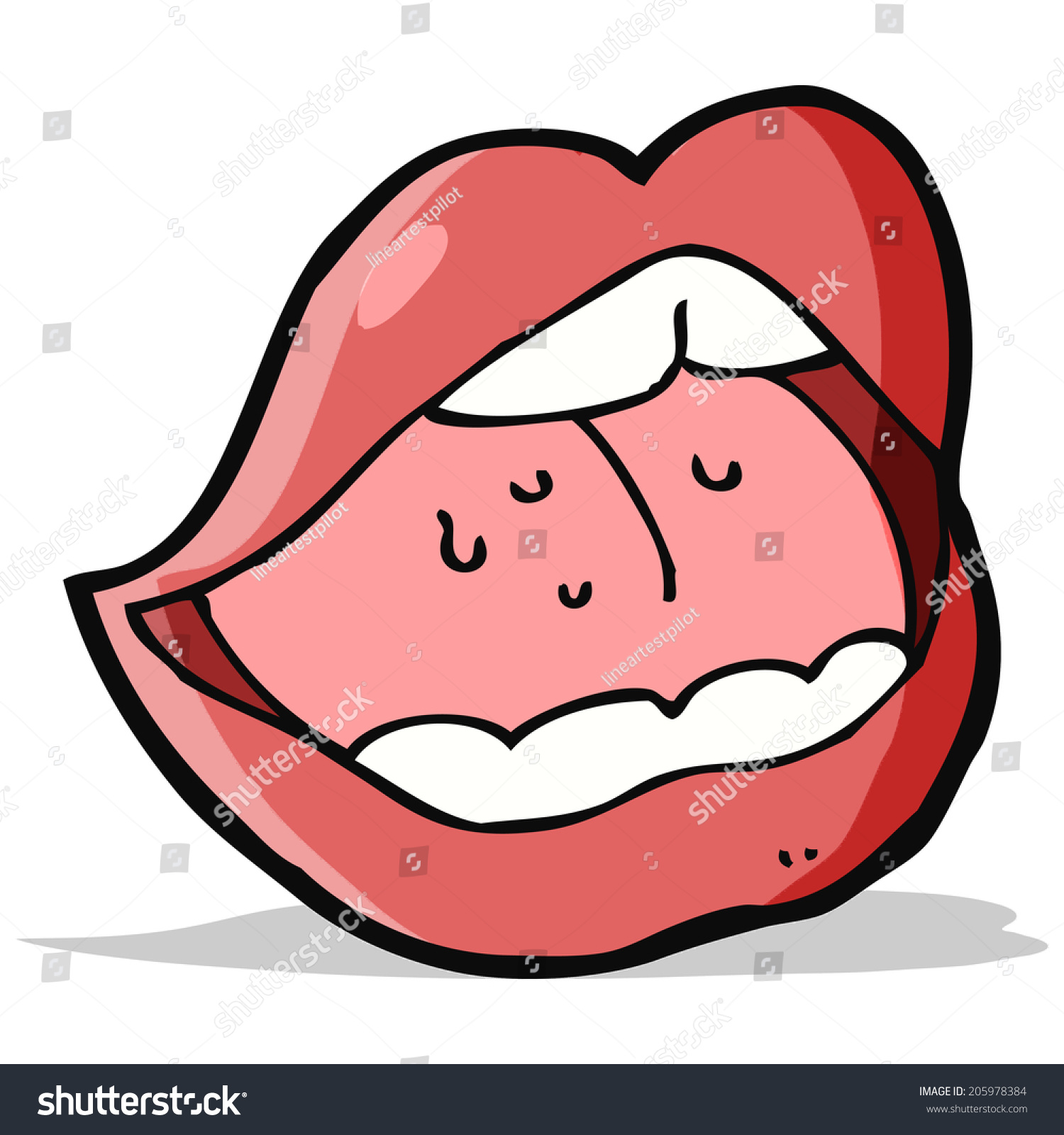 Cartoon Open Mouth Stock Illustration 205978384 Shutterstock