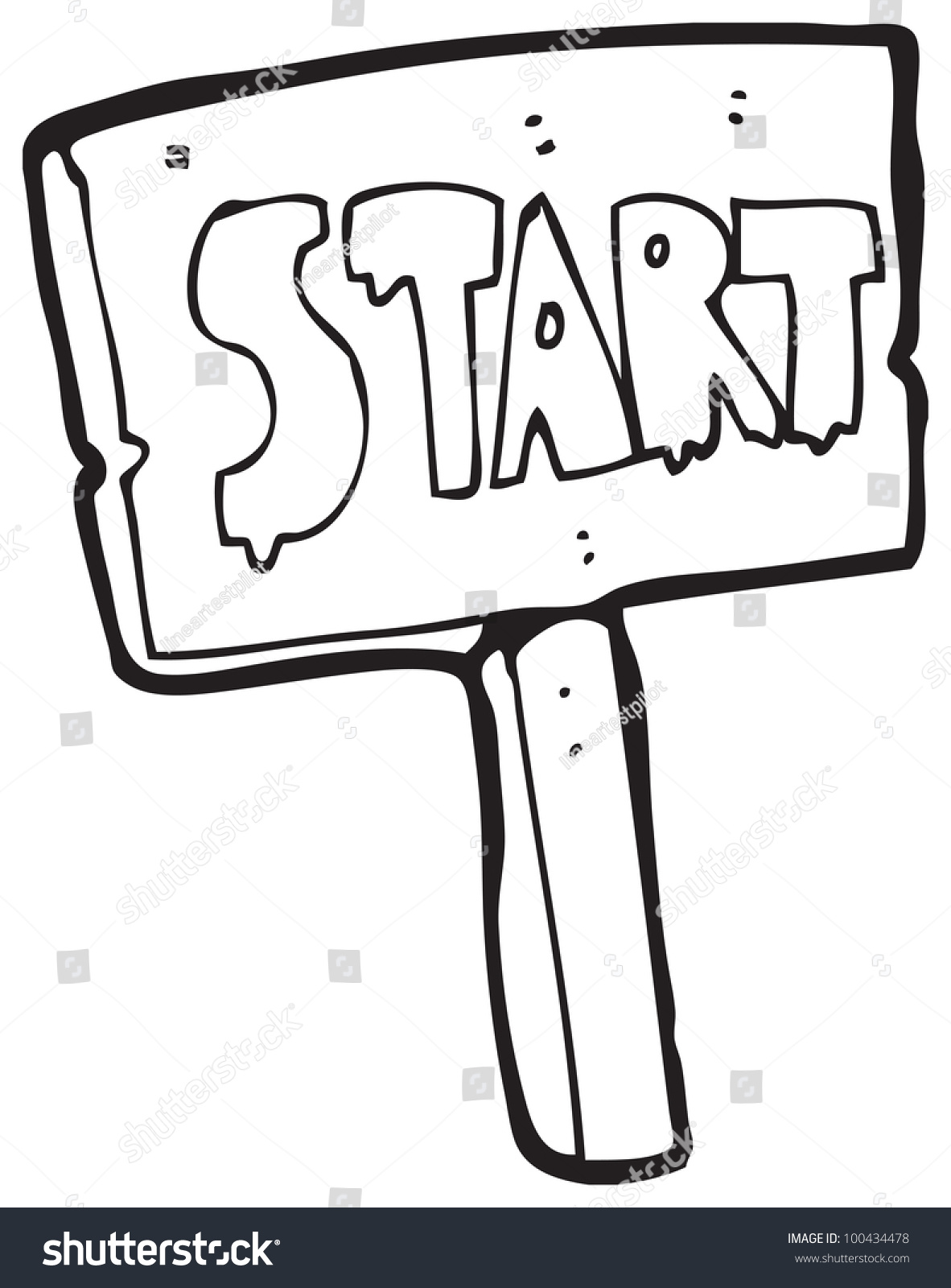 Cartoon Start Sign Stock Photo 100434478 : Shutterstock Cartoon Start Sign Stock Photo 100434478 : Shutterstock