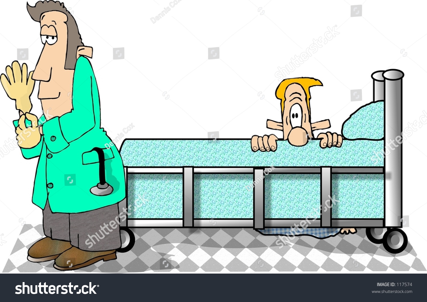Clipart Illustration Of A Doctor About To Perform A Prostate Exam