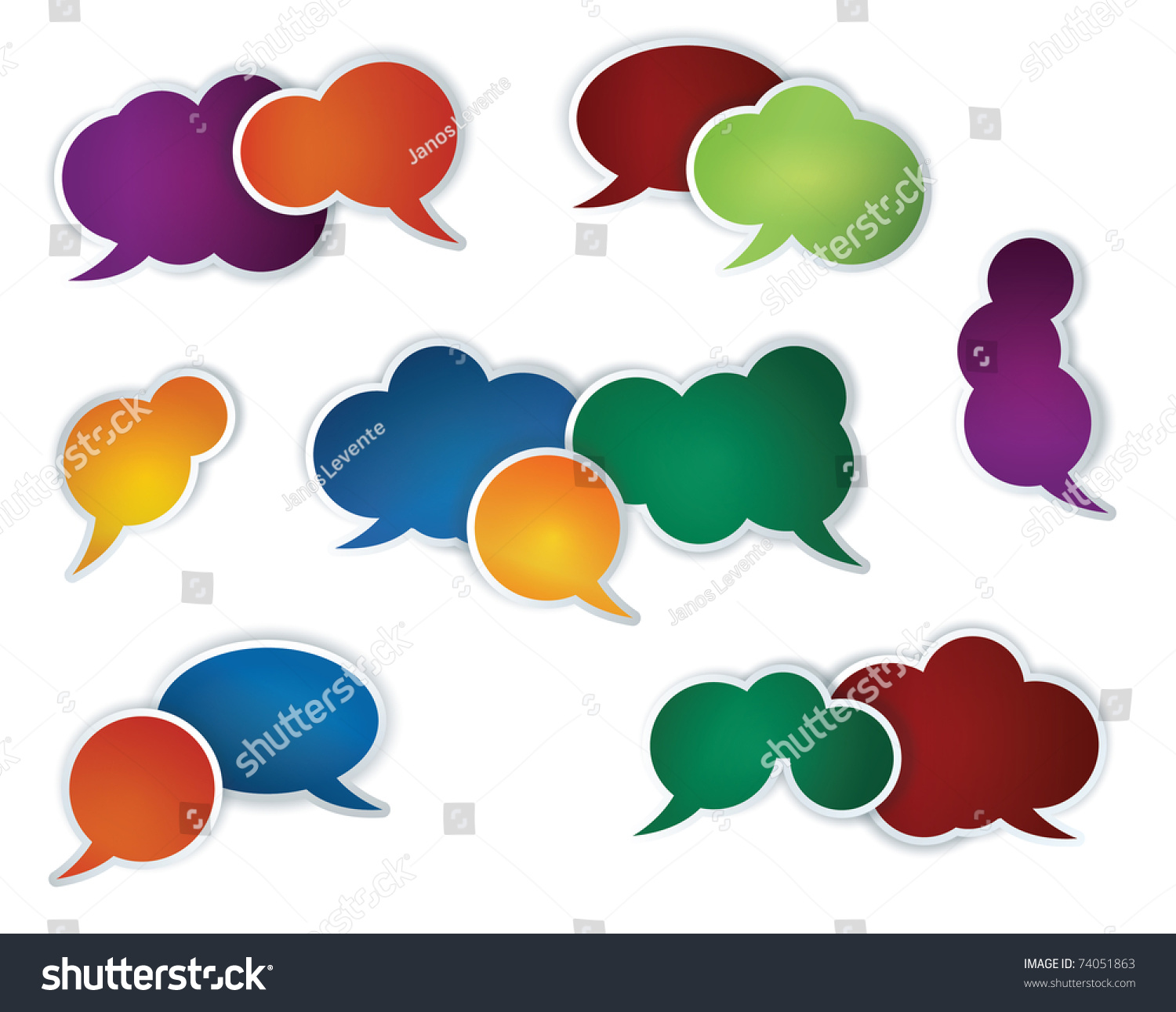 Collection Different Conversation Speech Bubbles Stock Illustration ... Collection Different Conversation Speech Bubbles Stock Illustration ...