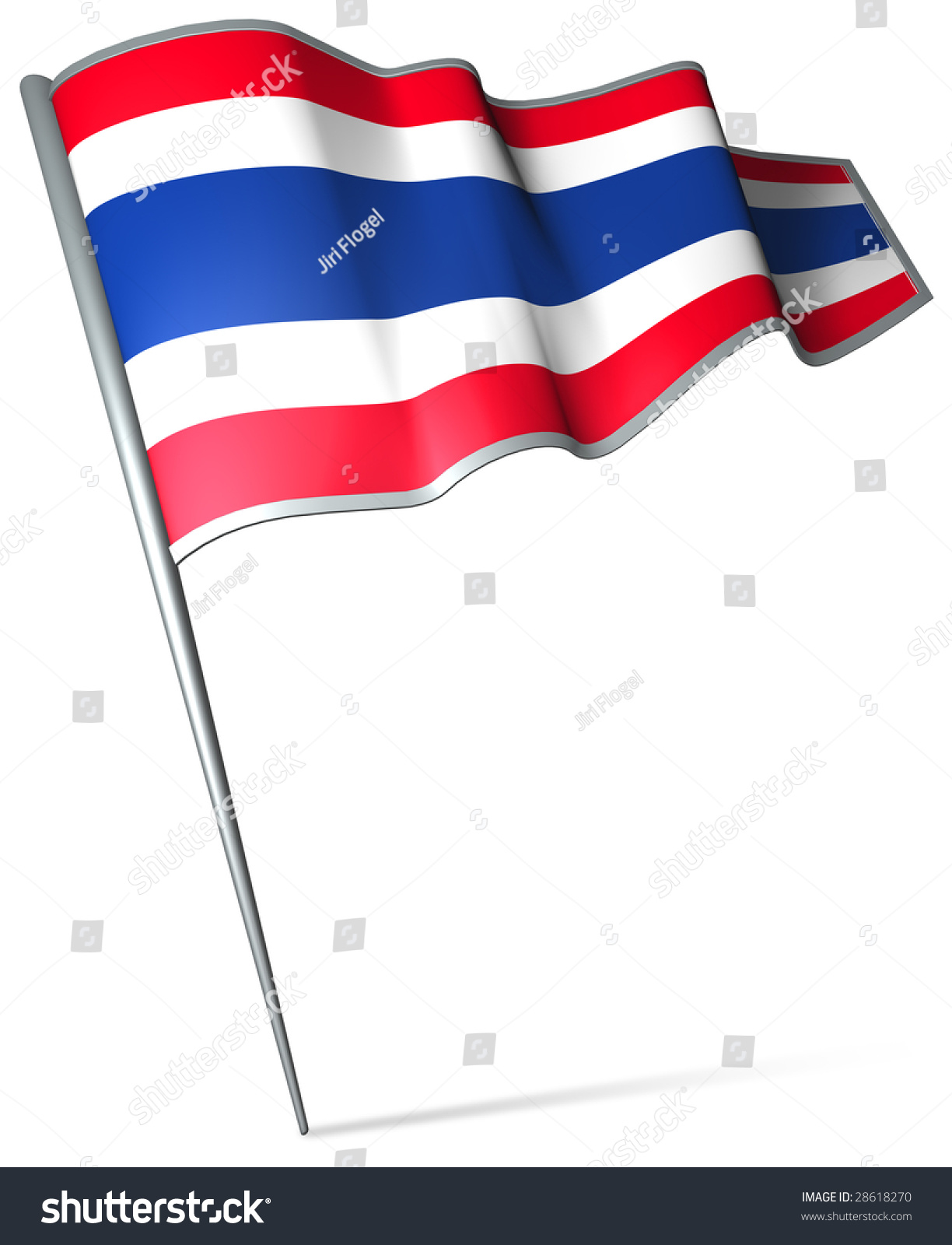 Flag Pin Thailand Stock Illustration 28618270 Shutterstock