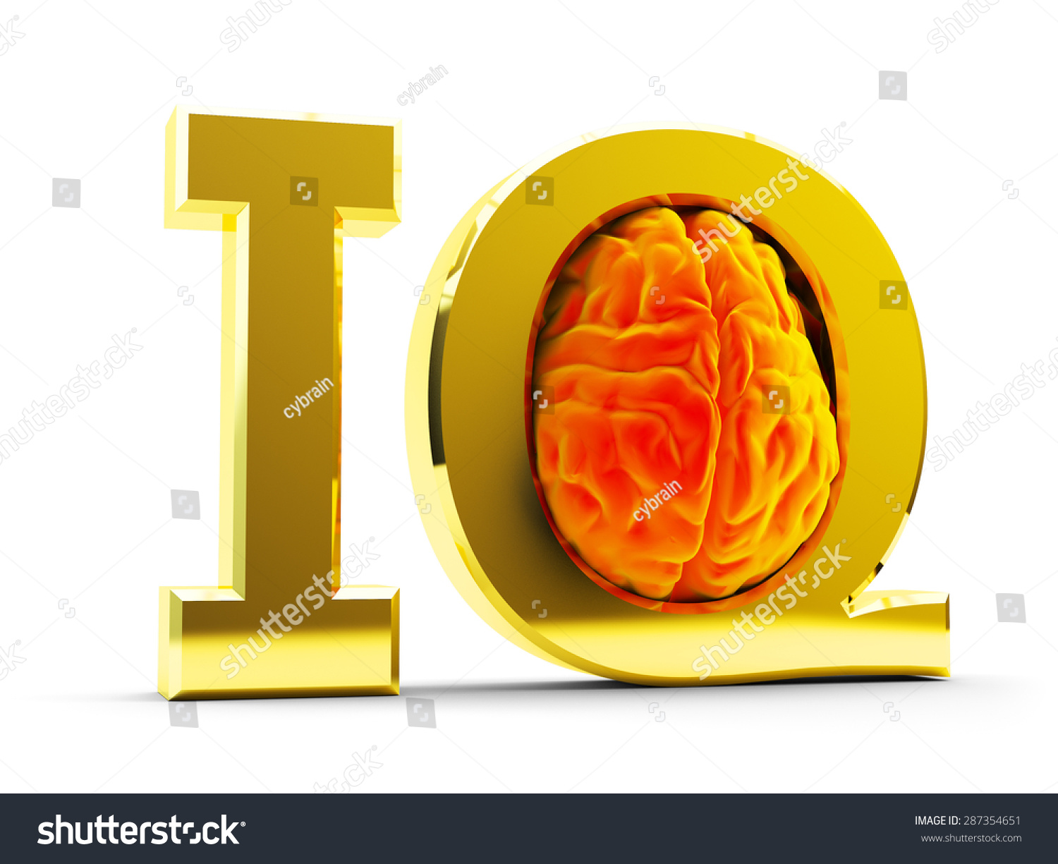 Intelligence Quotient (Iq) Test Concept, Brain Inside Gold Letters ... Intelligence Quotient (Iq) Test Concept, Brain Inside Gold Letters ...