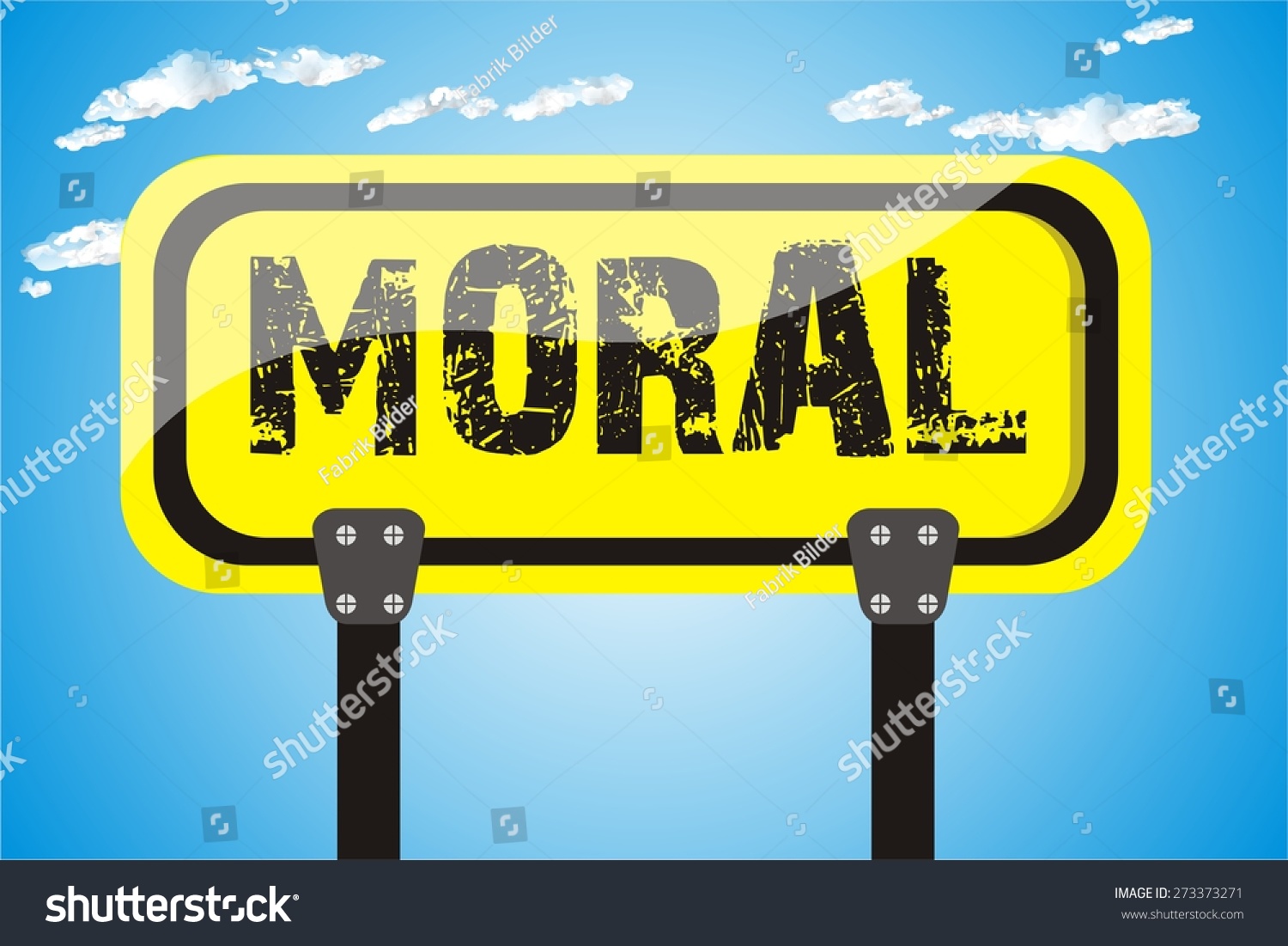 Moral Word On Yellow Roadsign Concept Stock Illustration 273373271 ... Moral Word On Yellow Roadsign Concept Stock Illustration 273373271 ...