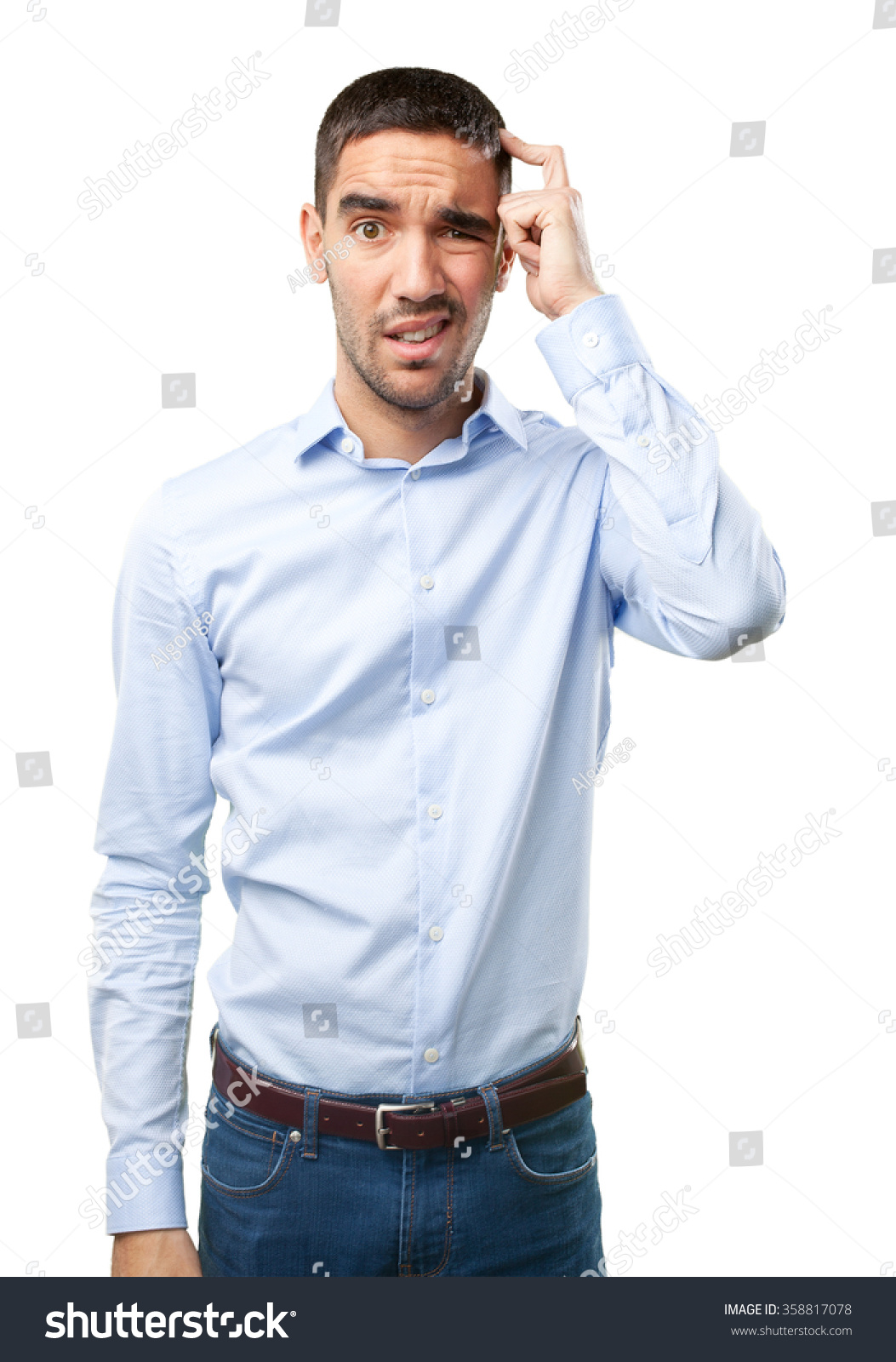 Puzzled Young Man Stock Photo 358817078 : Shutterstock Puzzled Young Man Stock Photo 358817078 : Shutterstock