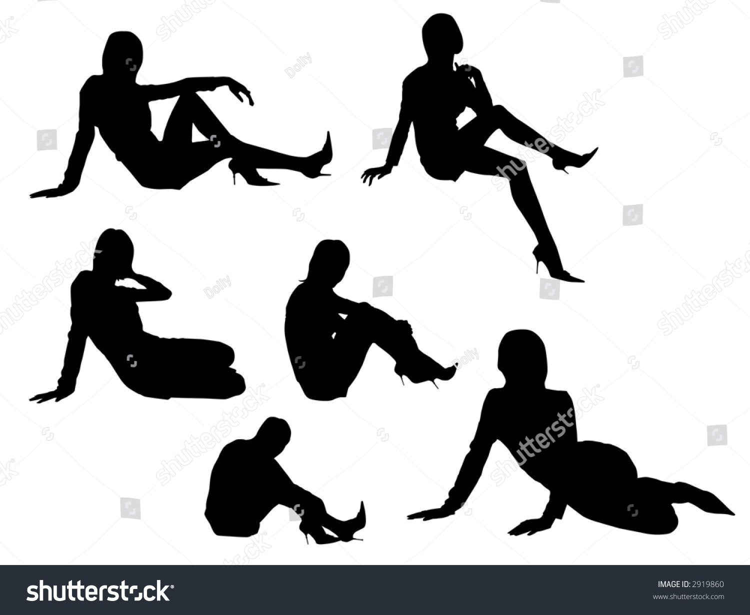 Sensual Girls Shapes Vectorimages 2919860 Shutterstock