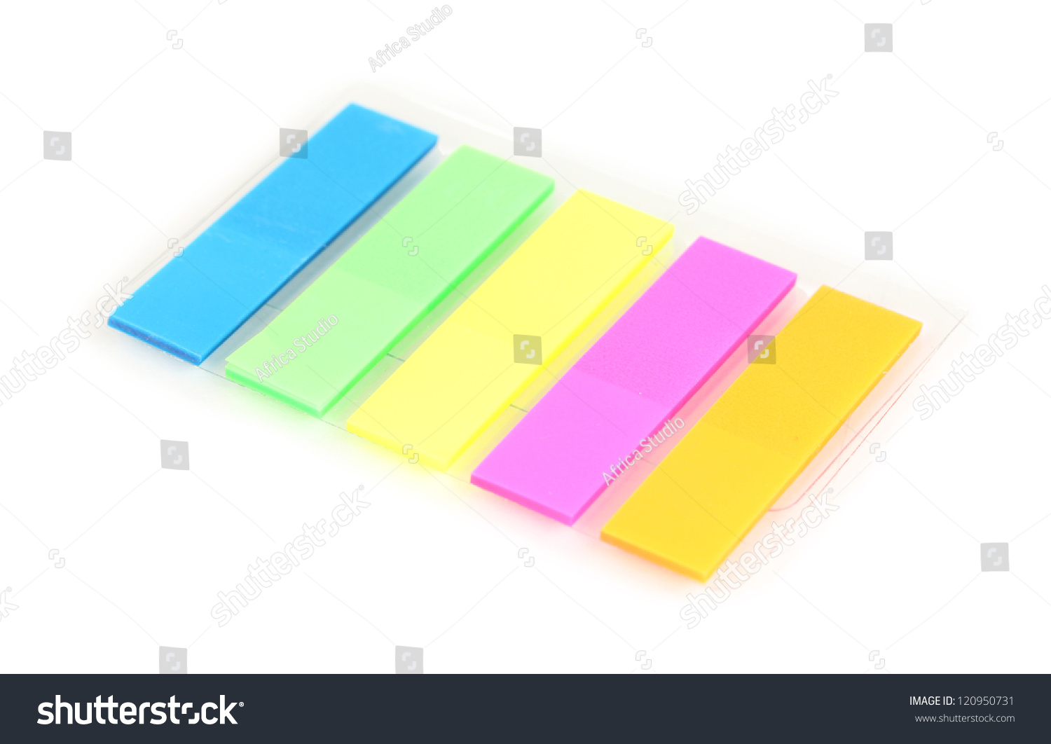 Stack Of Colorful Sticky Notes Isolated On White Stock Photo 120950731