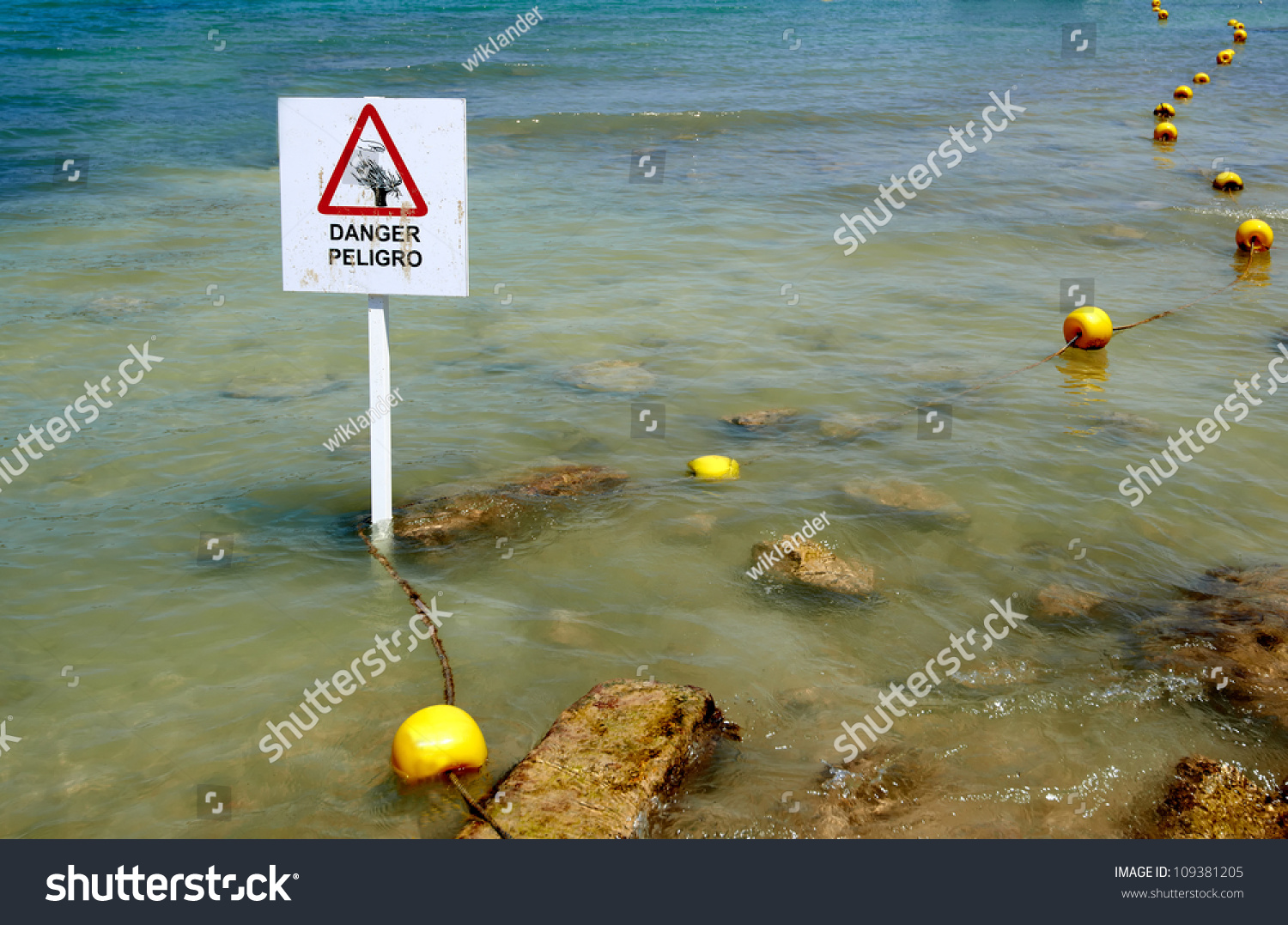 Underwater Danger Sign Stock Photo 109381205 : Shutterstock Underwater Danger Sign Stock Photo 109381205 : Shutterstock