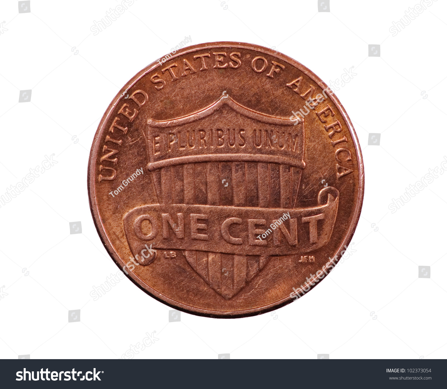 United States Penny Coin Reverse With Union Shield Design Stock Photo ... United States Penny Coin Reverse With Union Shield Design Stock Photo ...