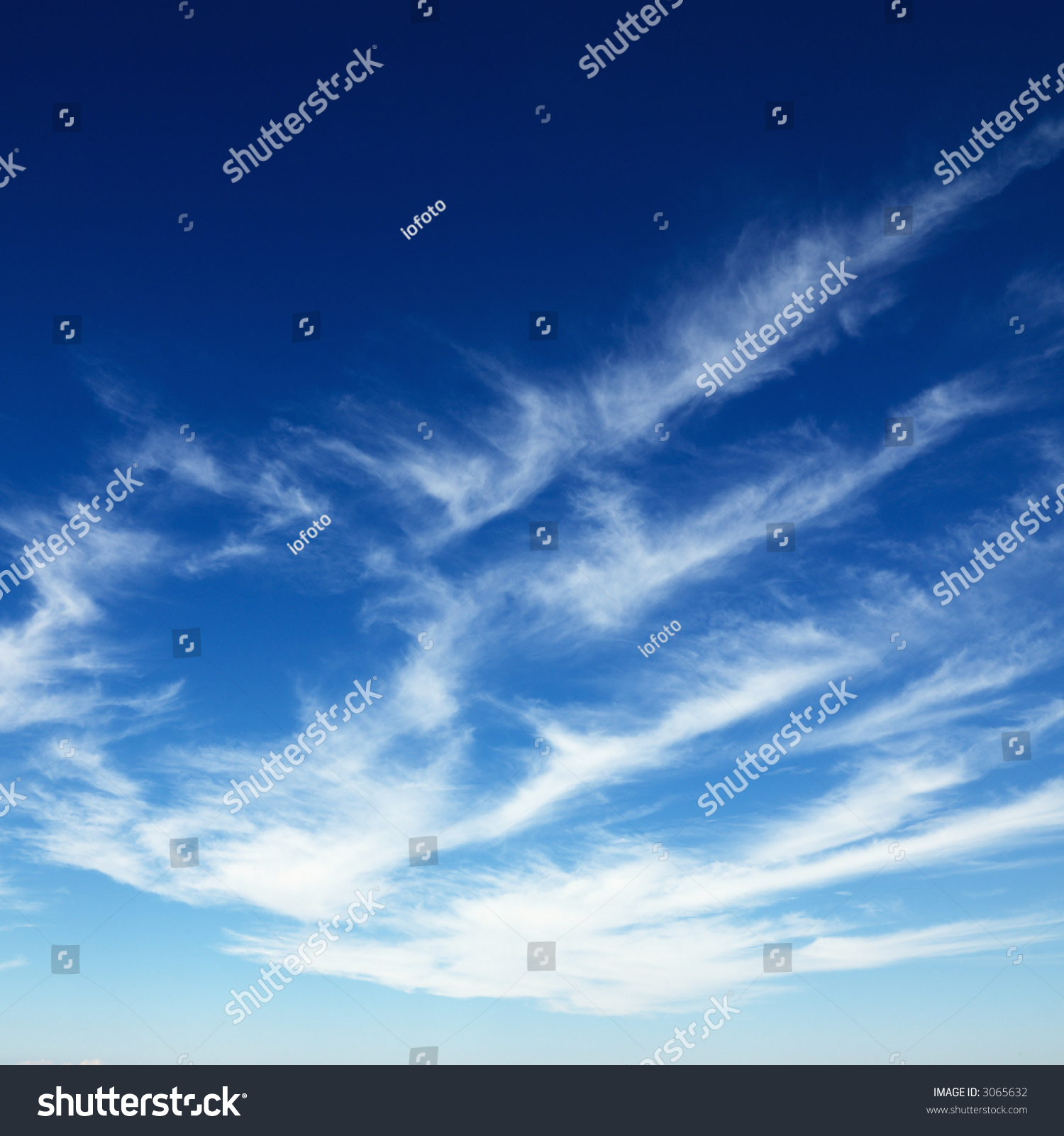 Wispy Cirrus Clouds In Blue Sky. Stock Photo 3065632 : Shutterstock Wispy Cirrus Clouds In Blue Sky. Stock Photo 3065632 : Shutterstock
