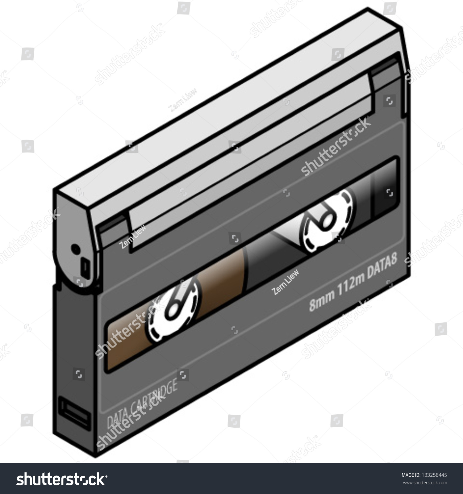 A 8mm Computer Tape Backup Data Cartridge. Stock Vector Illustration ... A 8mm Computer Tape Backup Data Cartridge. Stock Vector Illustration ...
