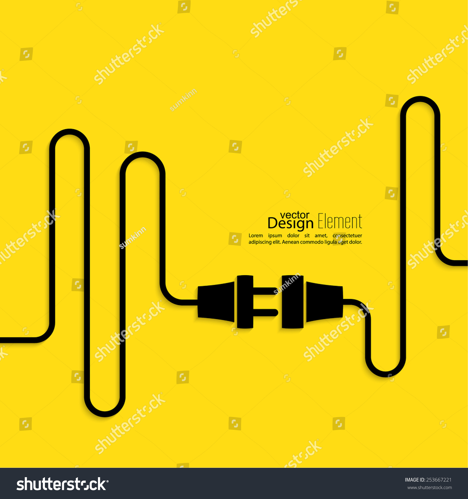 Abstract Background With Wire Plug And Socket Concept Connection