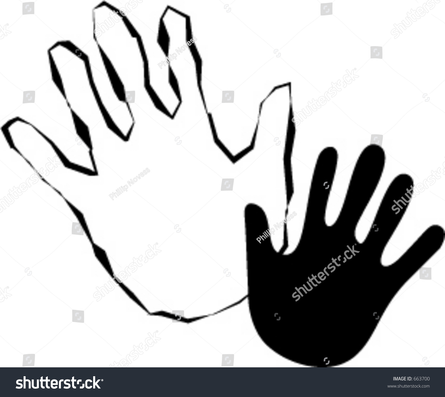 Abstract Hands Stock Vector Illustration 663700 : Shutterstock Abstract Hands Stock Vector Illustration 663700 : Shutterstock