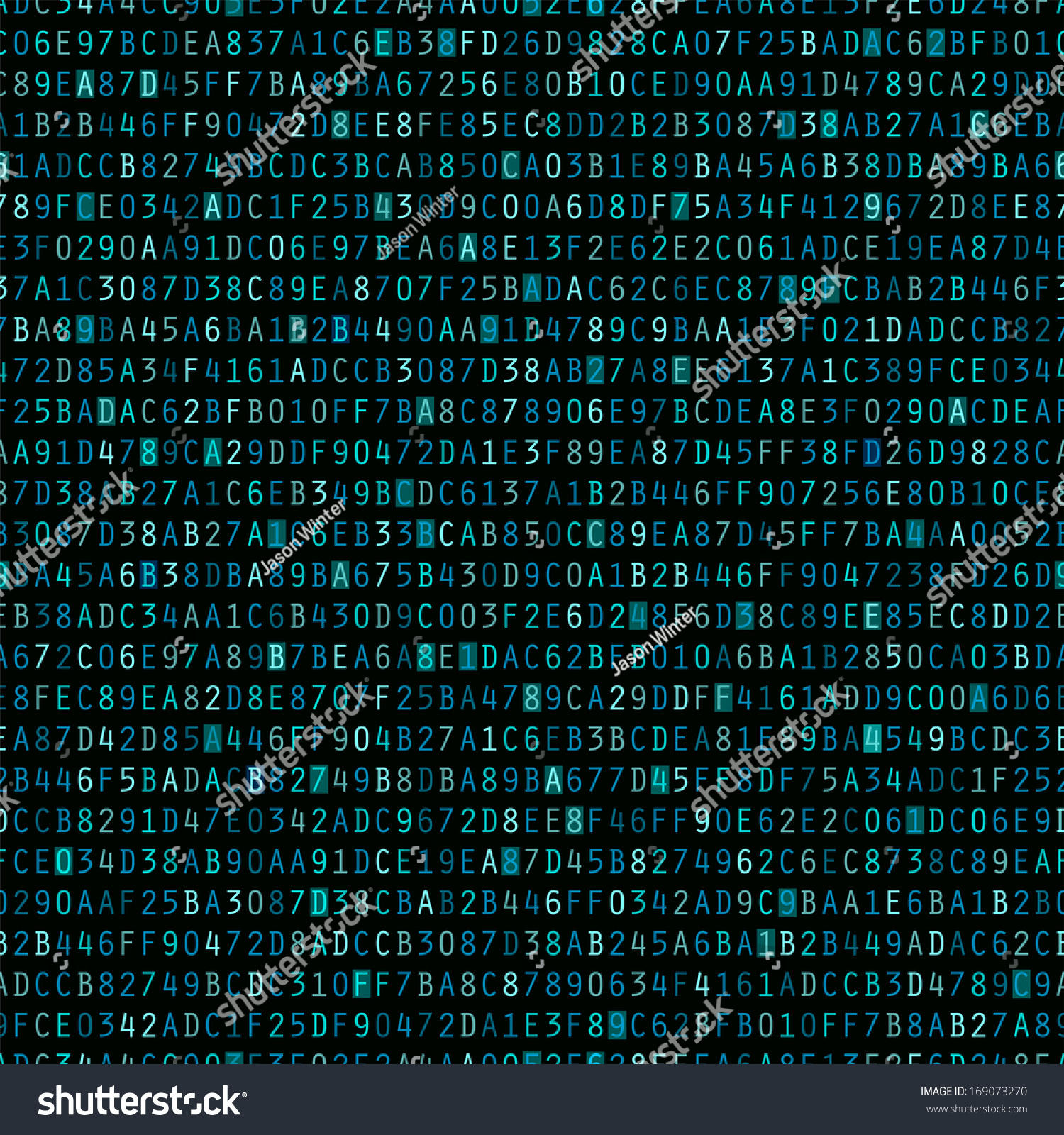 Blue Hexadecimal Computer Code Repeating Vector Background Wallpaper 169073270 Shutterstock