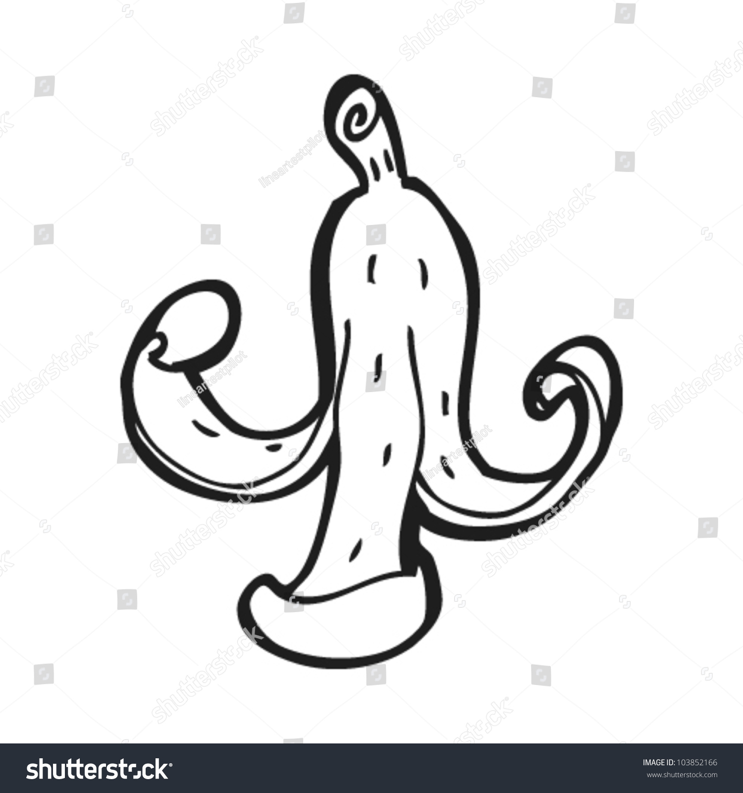 Cartoon Banana Peel Stock Vector 103852166 Shutterstock