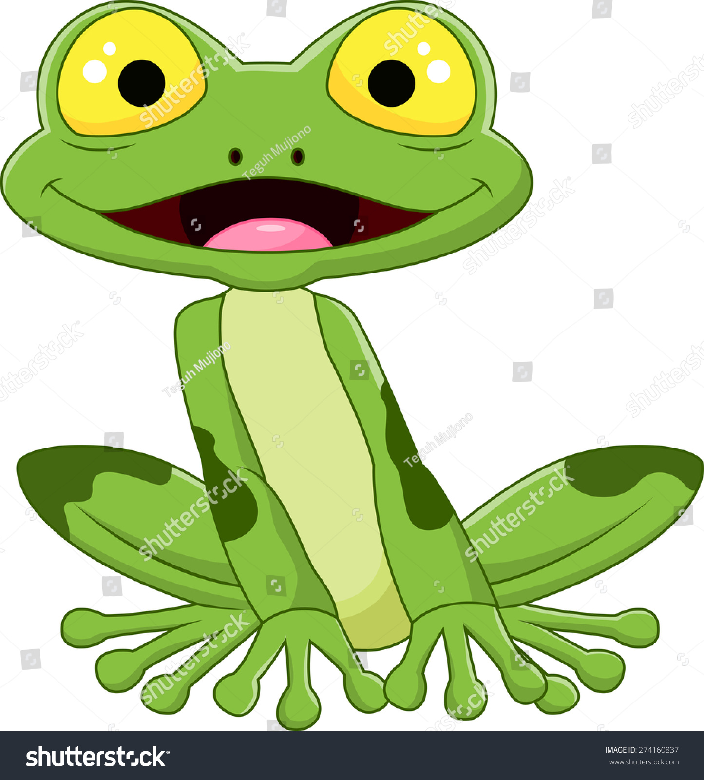 Cartoon Cute Frog Stock Vector Illustration 274160837 Shutterstock