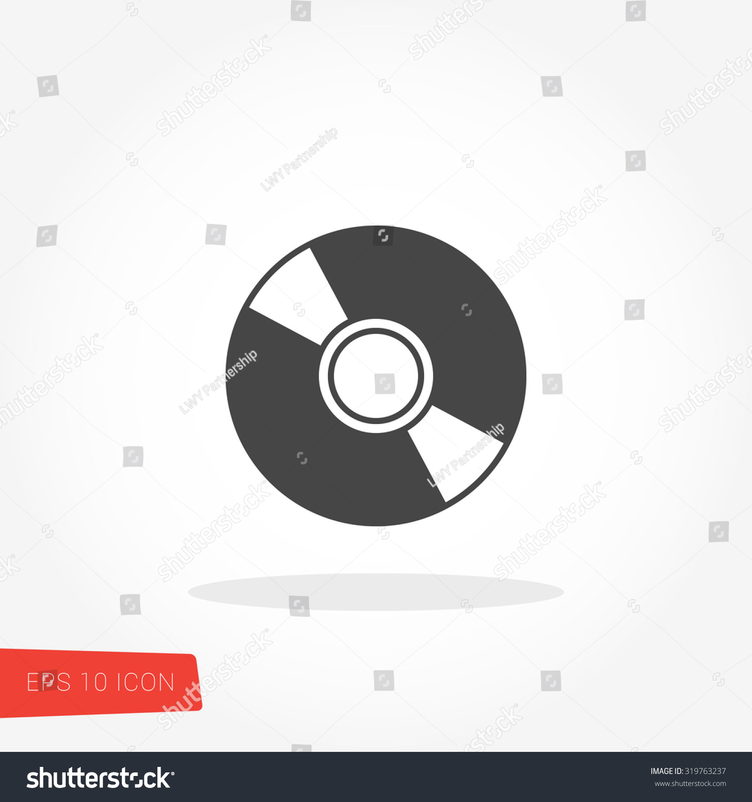 Cd Icon Stock Vector Illustration 319763237 Shutterstock