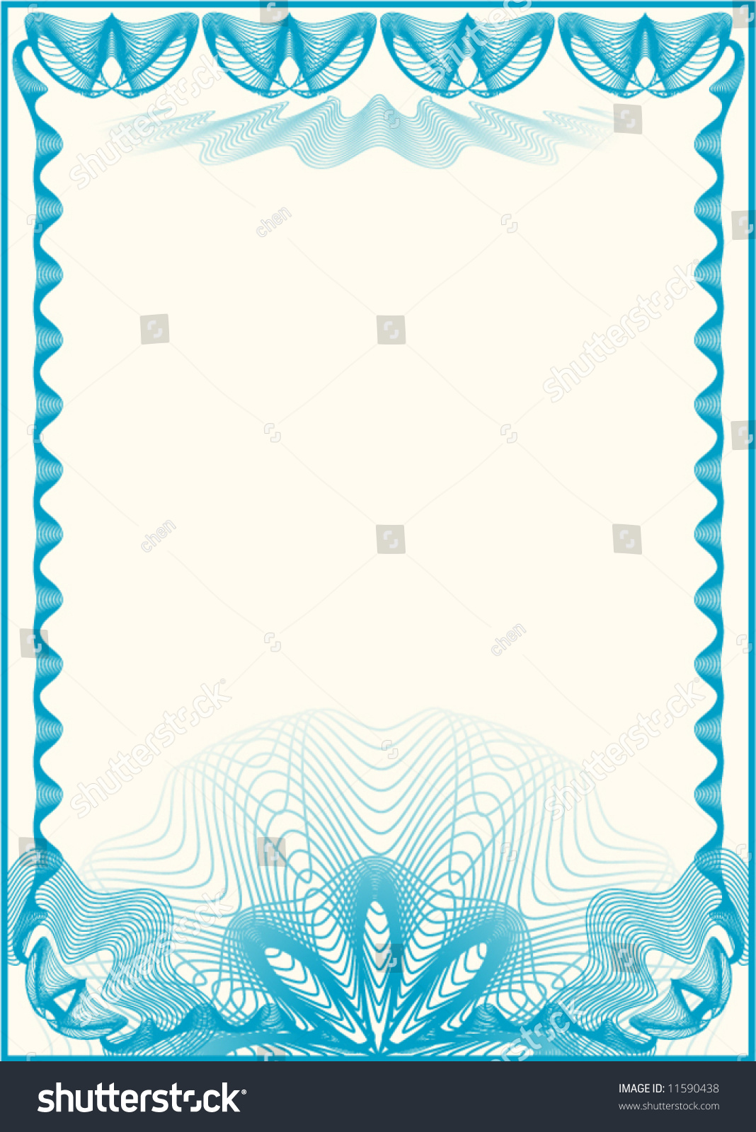 Classic Border For Diploma Or Certificate A4 Stock Vector 11590438 Shutterstock