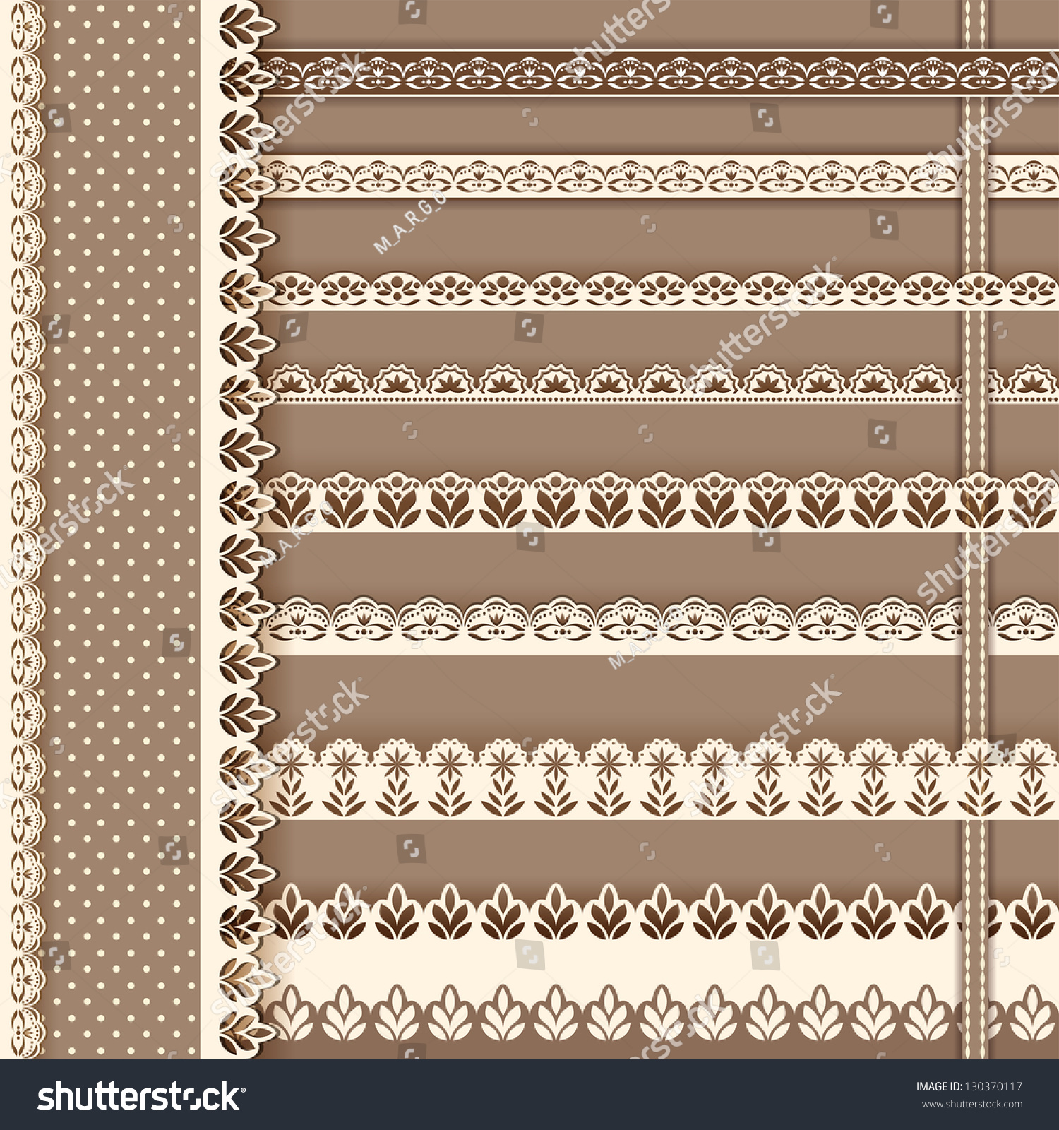 Collection Design Elements For Scrapbook Borders Vector Illustration