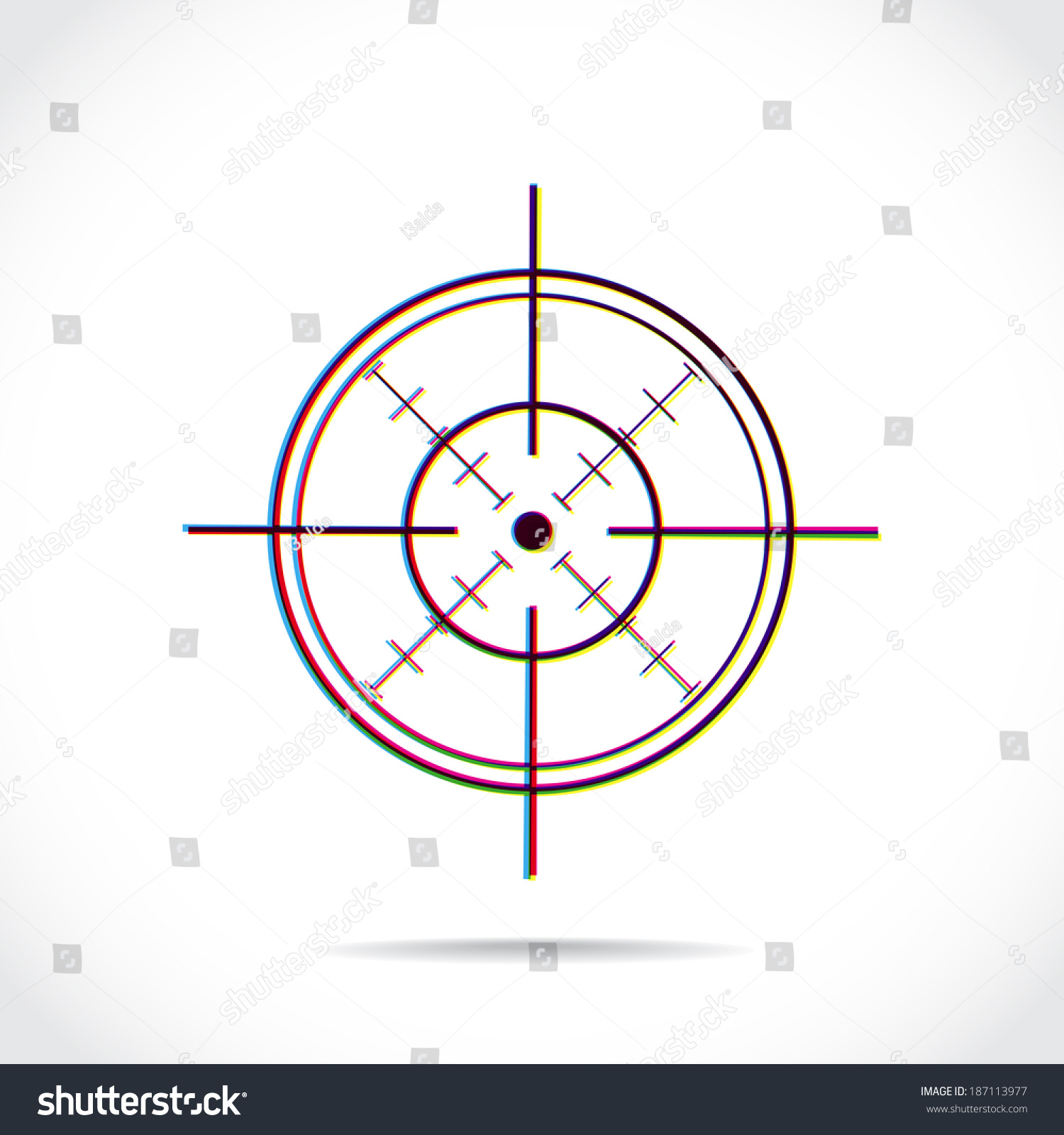 Crosshair Symbol Created Of Multiply Colors Ilustración vectorial en ... Crosshair Symbol Created Of Multiply Colors Ilustración vectorial en ...