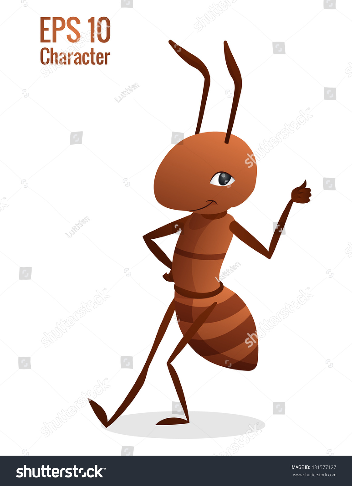 Cute Ant Character Vector Illustration 431577127 Shutterstock