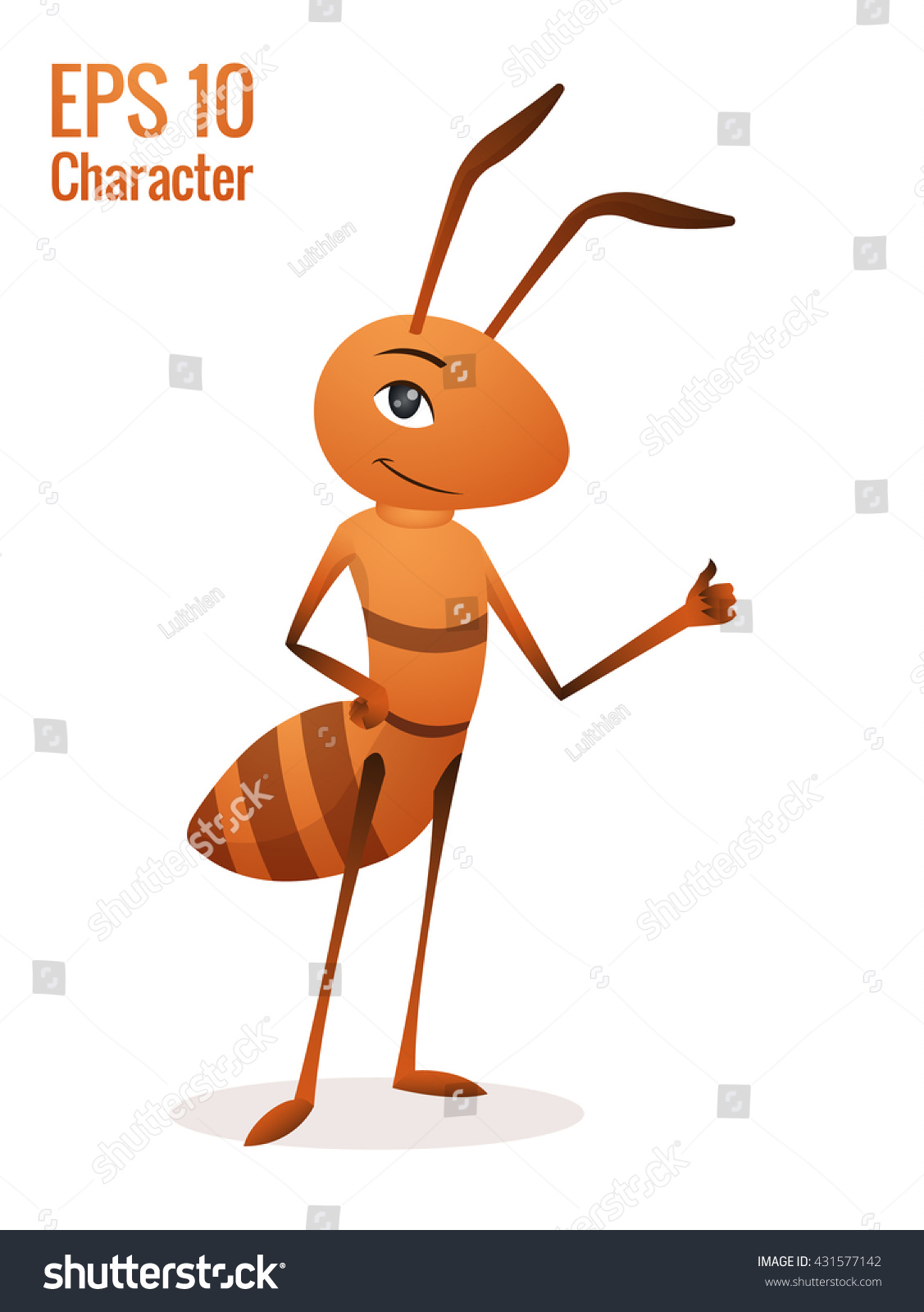 Cute Ant Character Vector Illustration 431577142 Shutterstock