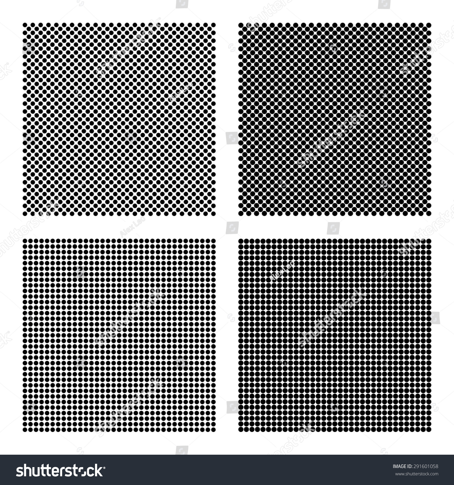 Four Halftone Dots Templates Backgrounds Variation Stock Vector 291601058 Shutterstock
