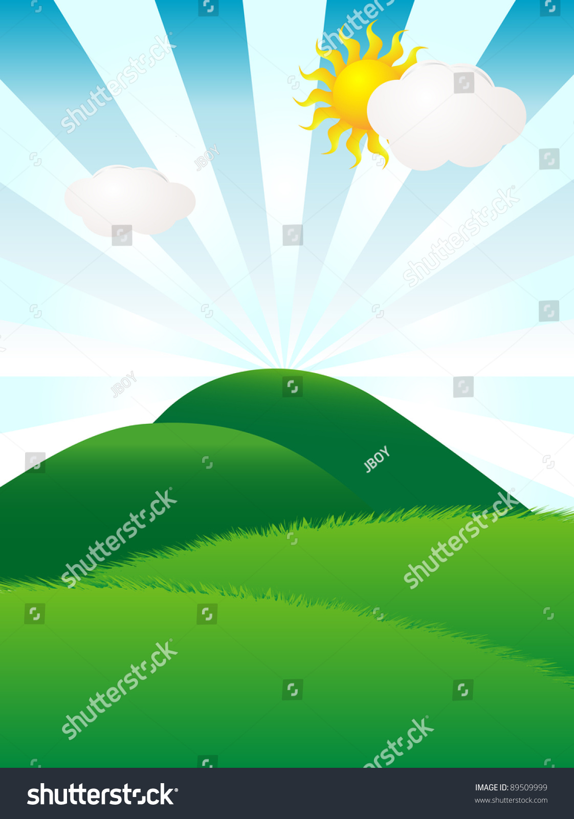 Grassland Stock Vector Illustration 89509999 Shutterstock