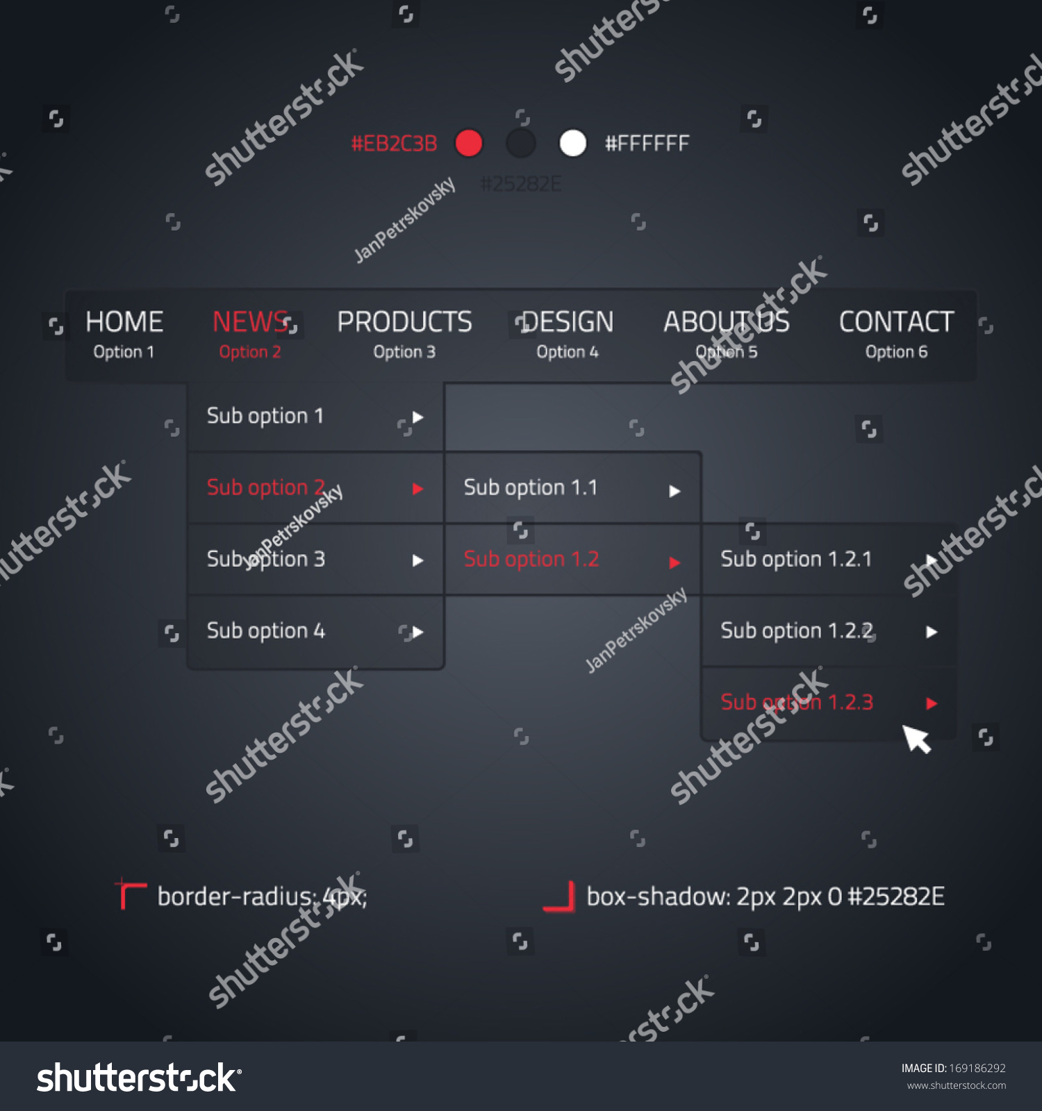 Horizontal Dropdown Menu - Transparent Website Element Stock Vector ... Horizontal Dropdown Menu - Transparent Website Element Stock Vector ...