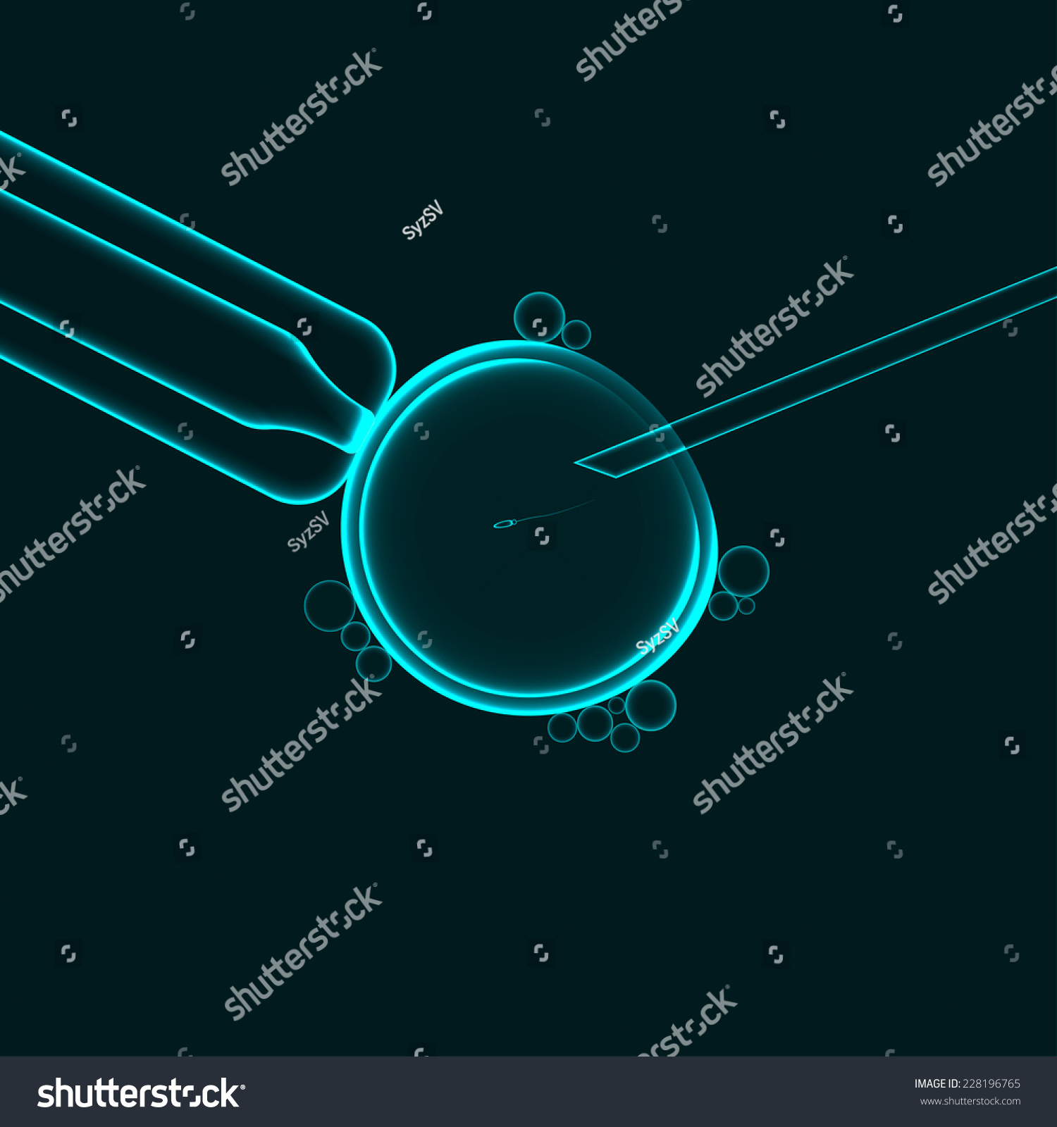 In Vitro Fertilization Artificial Insemination With Sperm Egg Blue