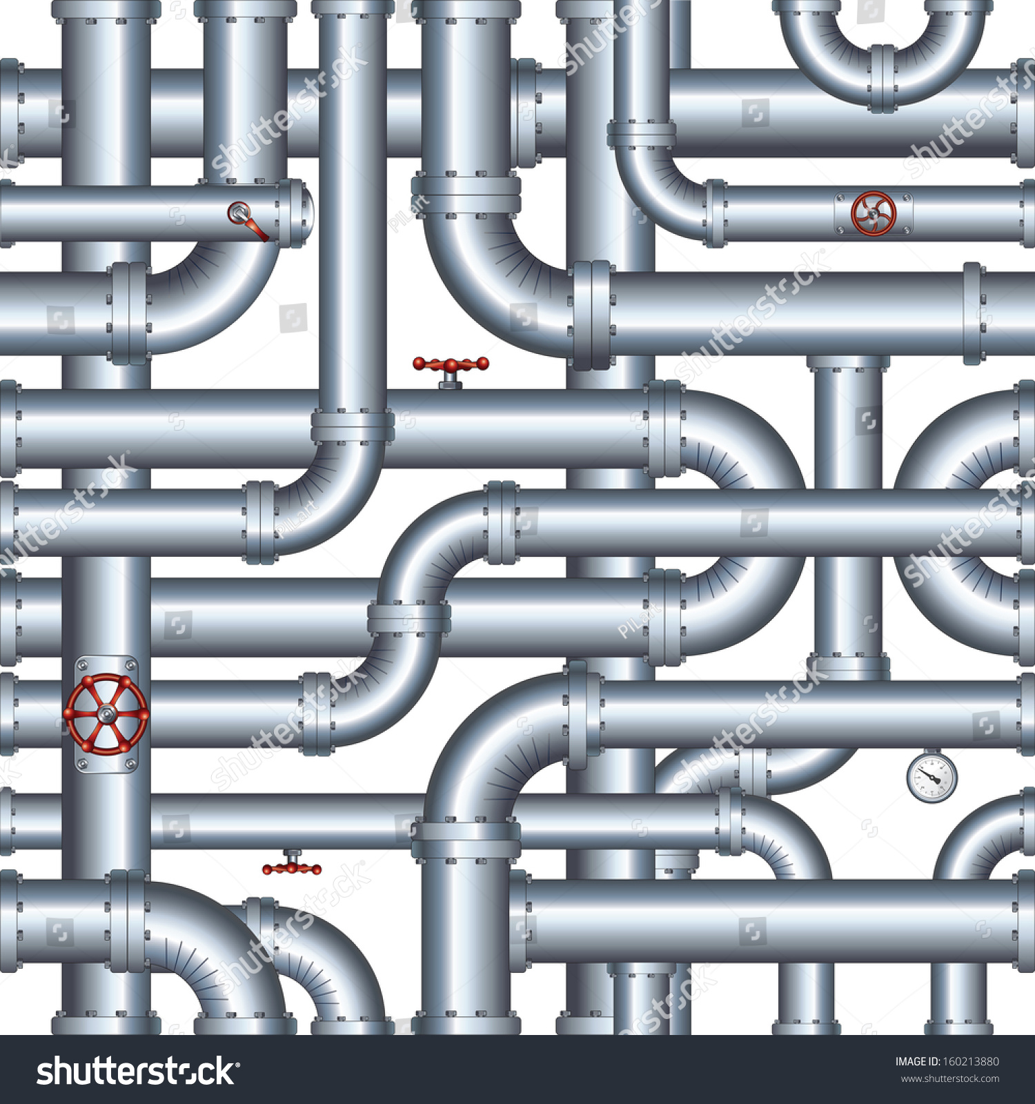 Isolated Seamless Pipeline Construction. Vector Illustration ... Isolated Seamless Pipeline Construction. Vector Illustration ...