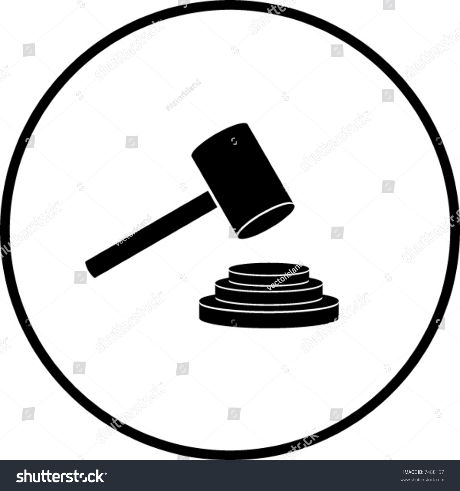 Judging Or Auction Hammer Symbol Stock Vector Illustration 7488157 ... Judging Or Auction Hammer Symbol Stock Vector Illustration 7488157 ...