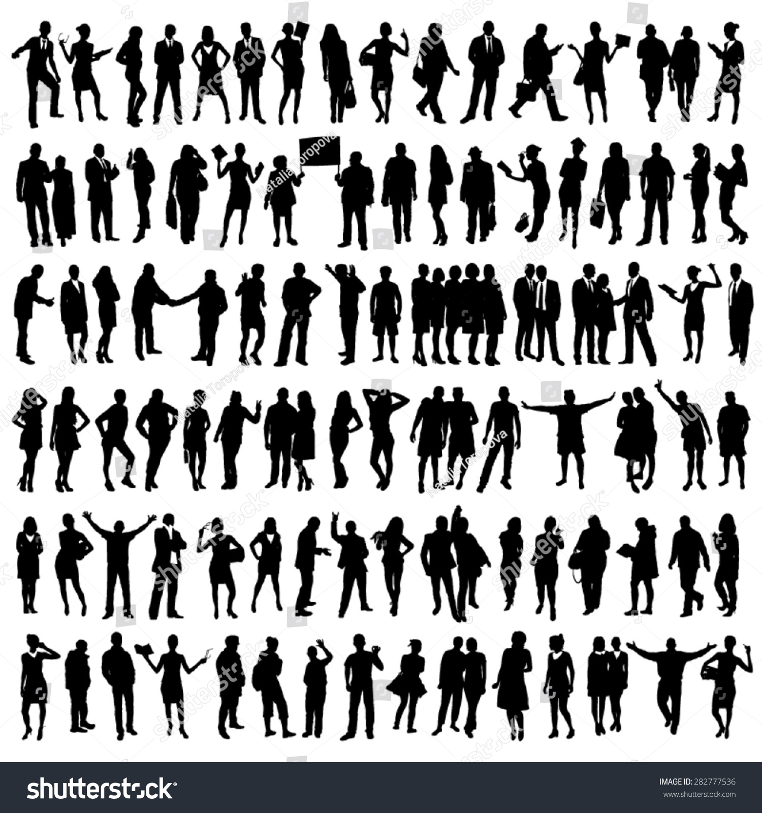 People Silhouettes Set Stock Vector Illustration 282777536 : Shutterstock People Silhouettes Set Stock Vector Illustration 282777536 : Shutterstock