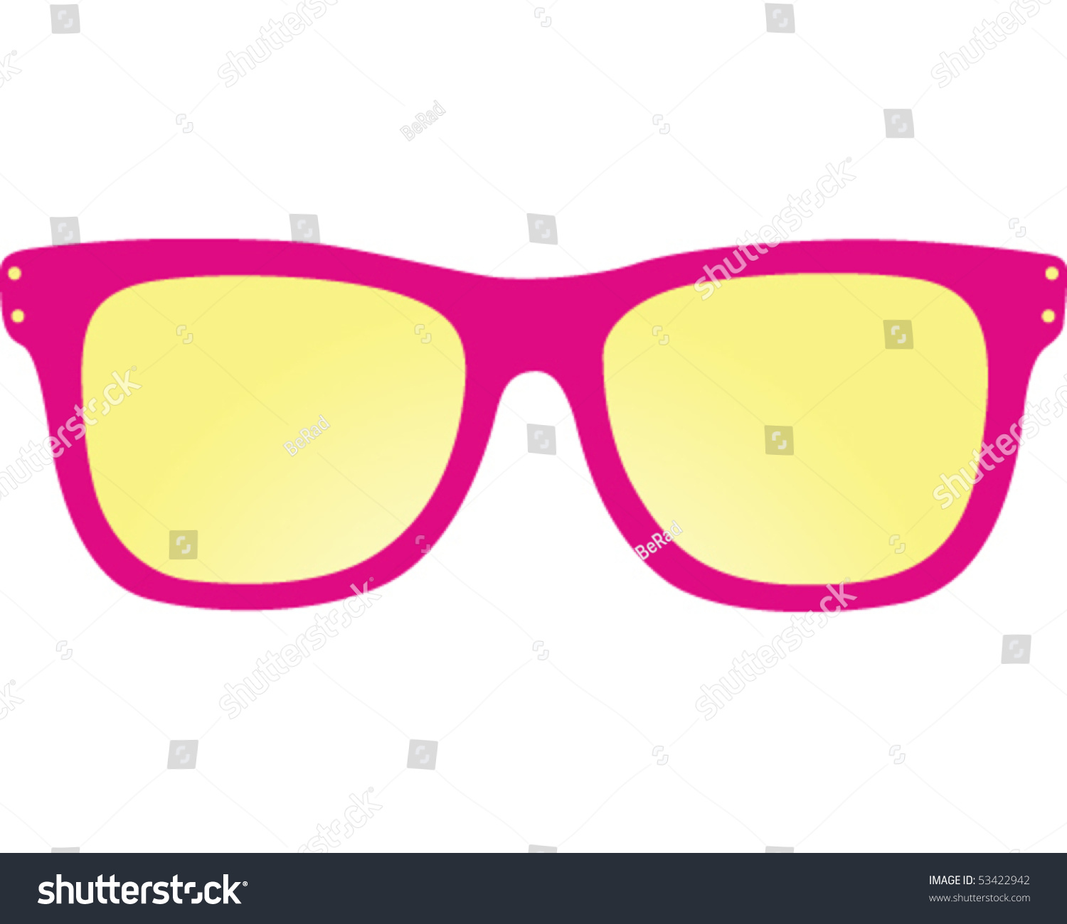 Pink Sunglasses Stock Vector Illustration 53422942 Shutterstock