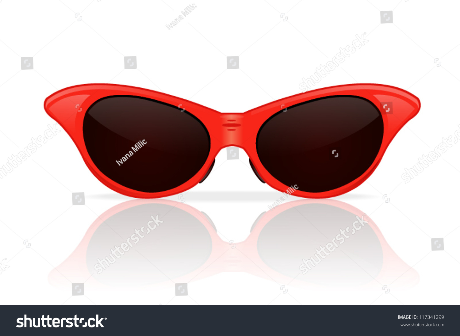 Retro Sunglasses Stock Vector Illustration 117341299 Shutterstock