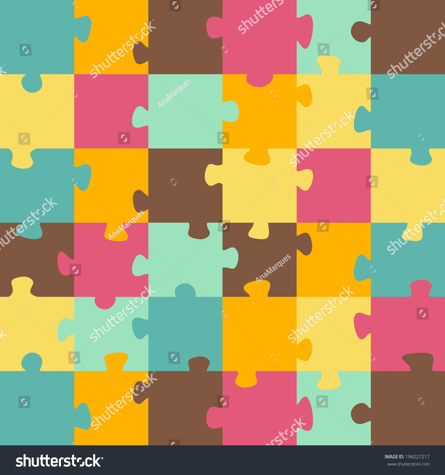 Seamless Color Puzzles Background Jigsaw Puzzle Stock Vector 194227217 ... Seamless Color Puzzles Background Jigsaw Puzzle Stock Vector 194227217 ...