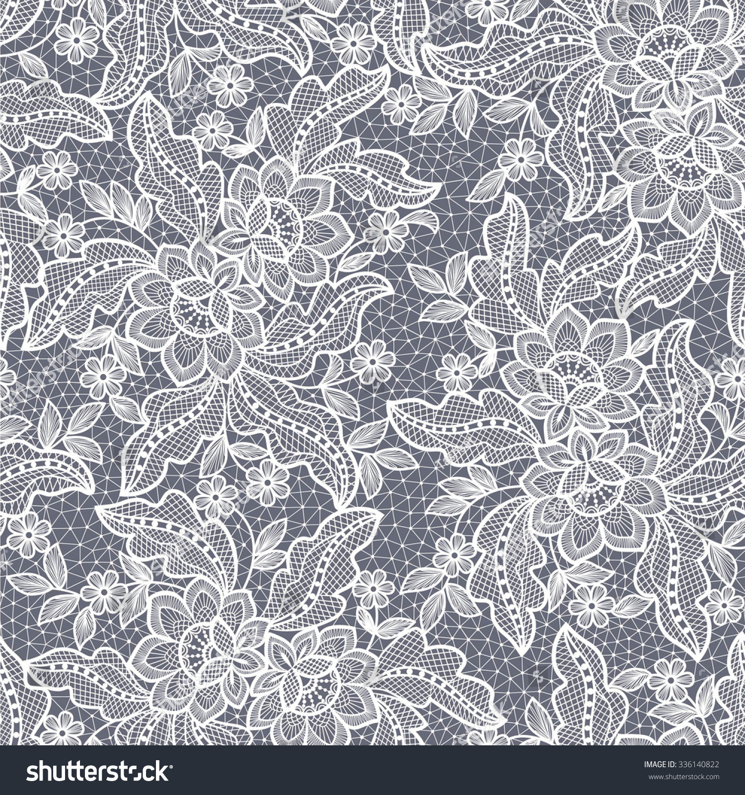 Seamless Lace Floral Background Stock Vector Illustration 336140822
