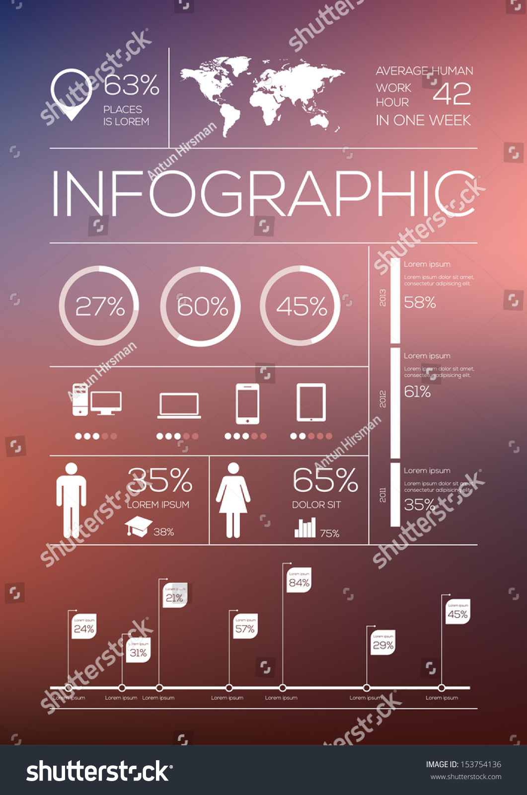 Set Elements Of Infographics Vector Illustration 153754136
