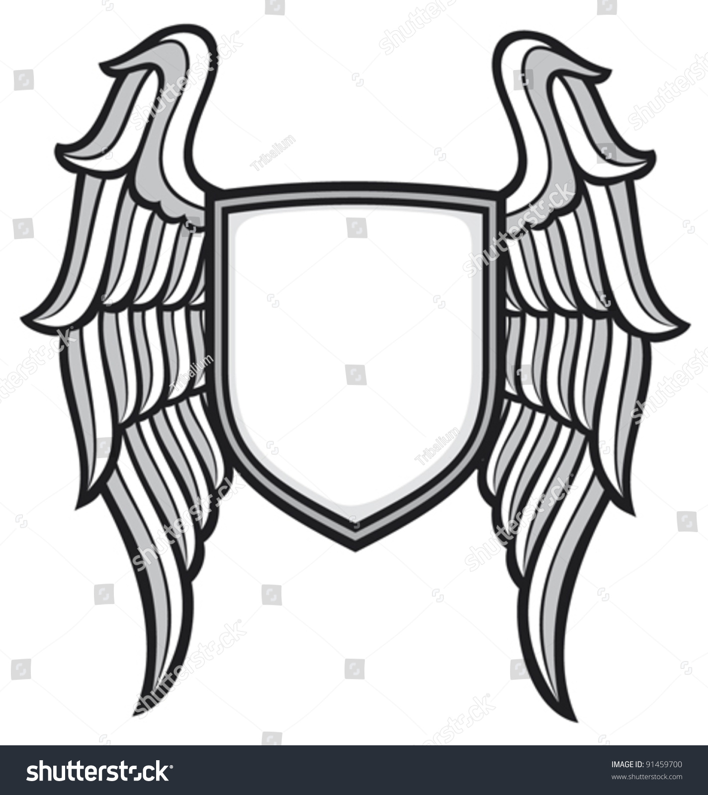 Shield And Wings Stock Vector Illustration 91459700 Shutterstock
