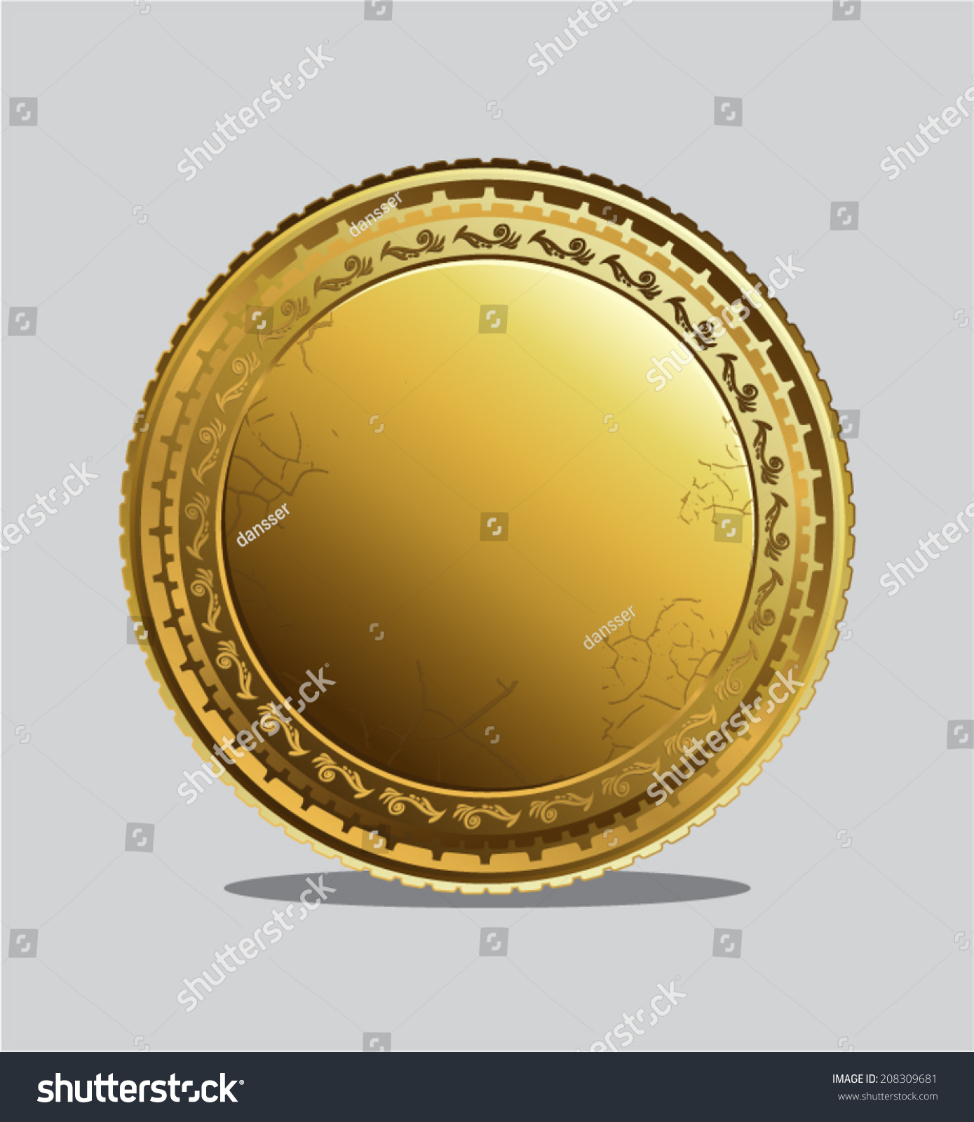 Shiny Gold Coin, Vector - 208309681 : Shutterstock Shiny Gold Coin, Vector - 208309681 : Shutterstock