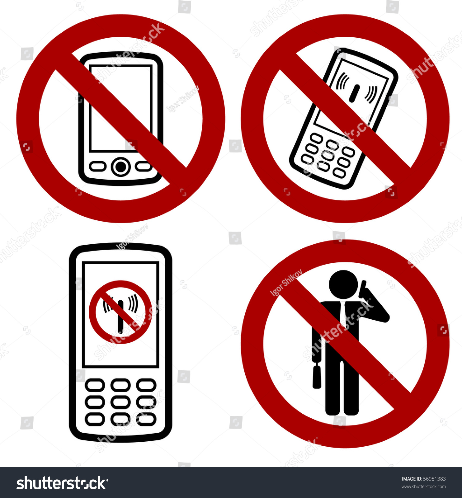 Sign With Forbidden Mobile Phone Icon Stock Vector Illustration 56951383 Shutterstock
