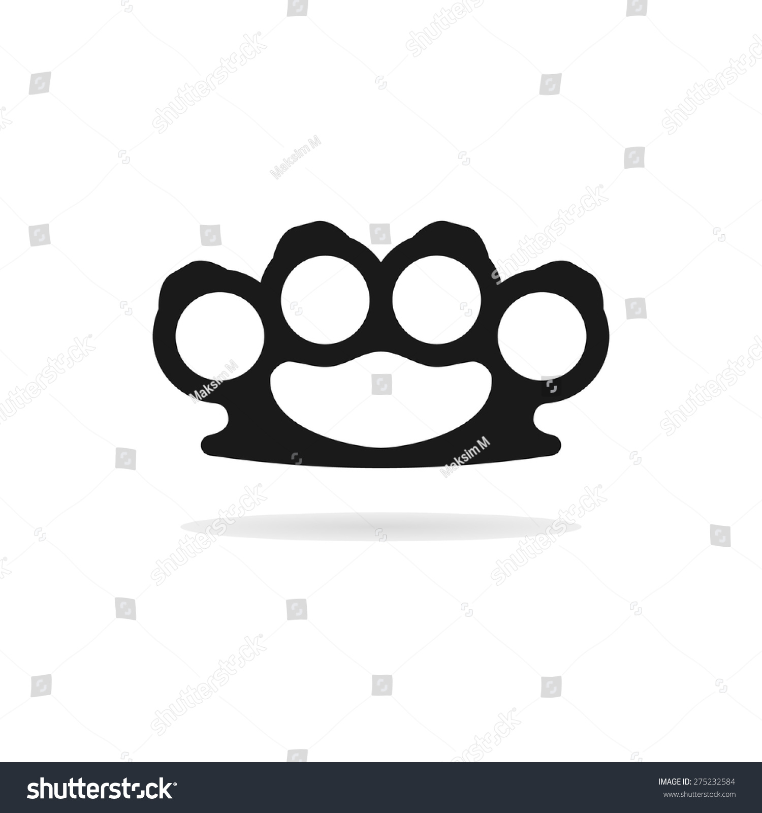 Silhouette Brass Knuckle Stock Vector Illustration 275232584 Shutterstock