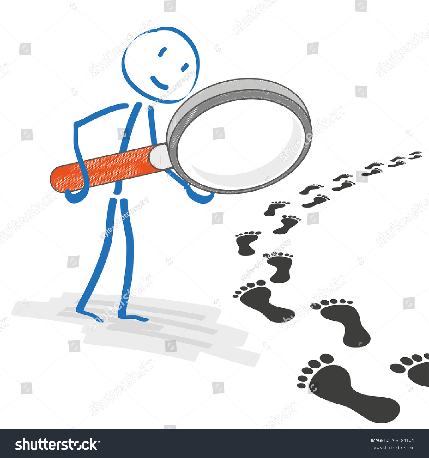 Stickmen With Loupe On The White Background. Eps 10 Vector File ... Stickmen With Loupe On The White Background. Eps 10 Vector File ...