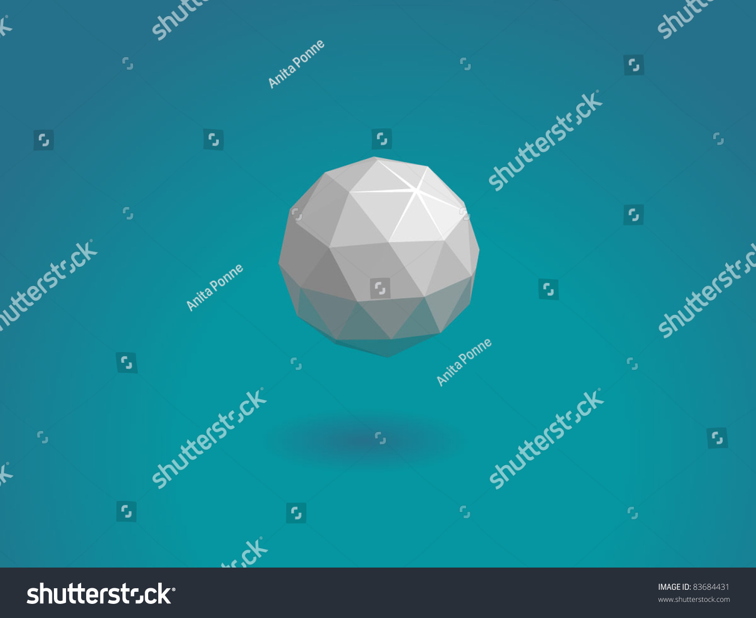 Triangulated Geodesic Sphere Stock Vector Illustration 83684431 Shutterstock