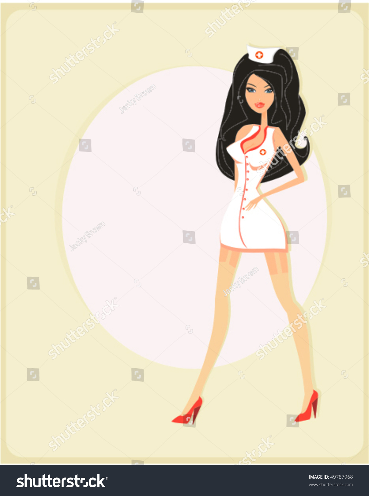 Vector Illustration Sexy Nurse Stock Vector 49787968 Shutterstock
