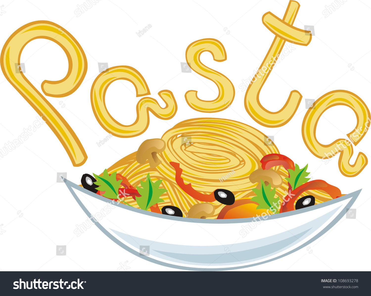 Vector Illustration Pasta Stock Vector 108693278 - Shutterstock Vector Illustration Pasta Stock Vector 108693278 - Shutterstock